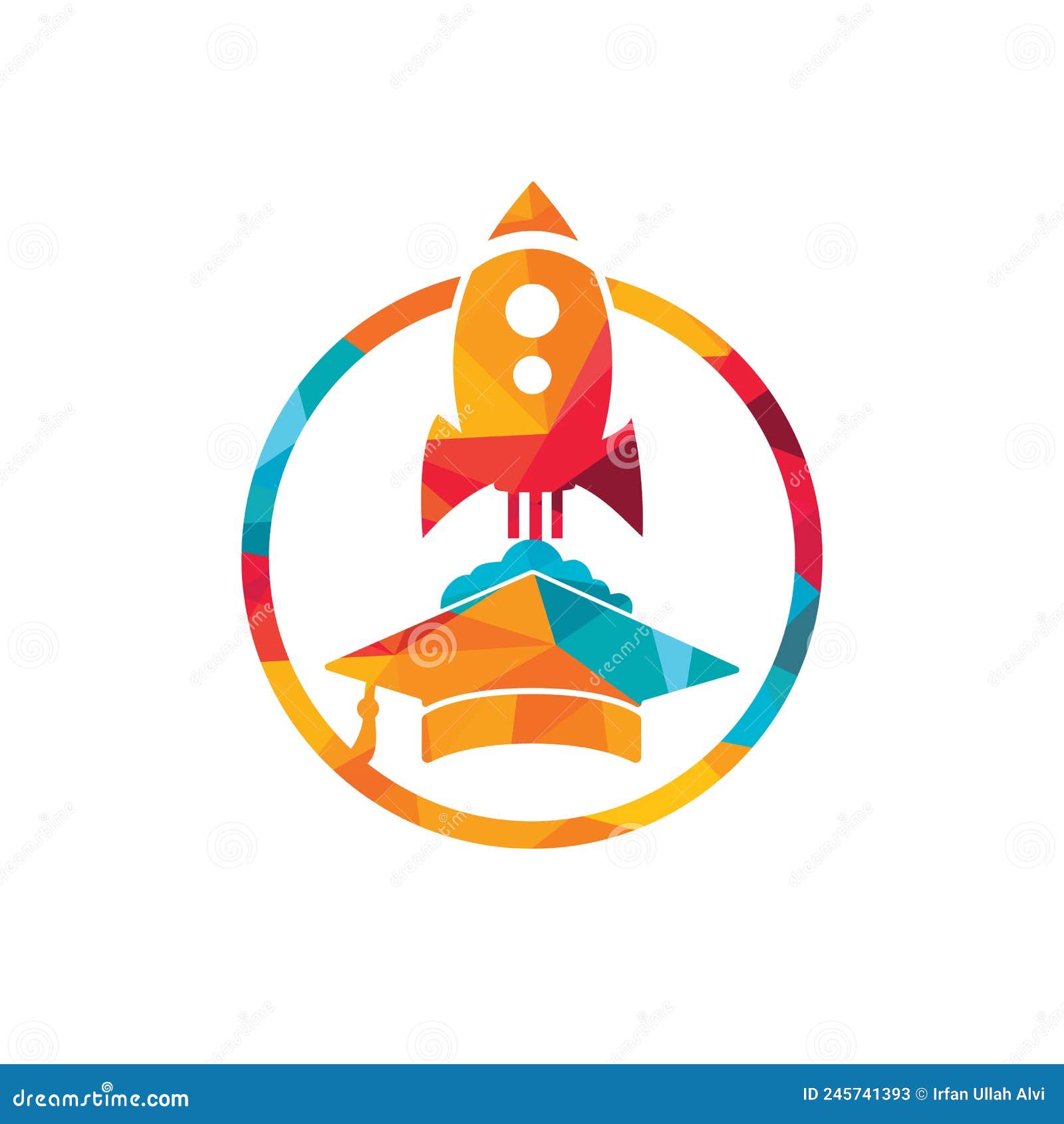Rocket Learning Vector Logo Design Template. Stock Vector ...