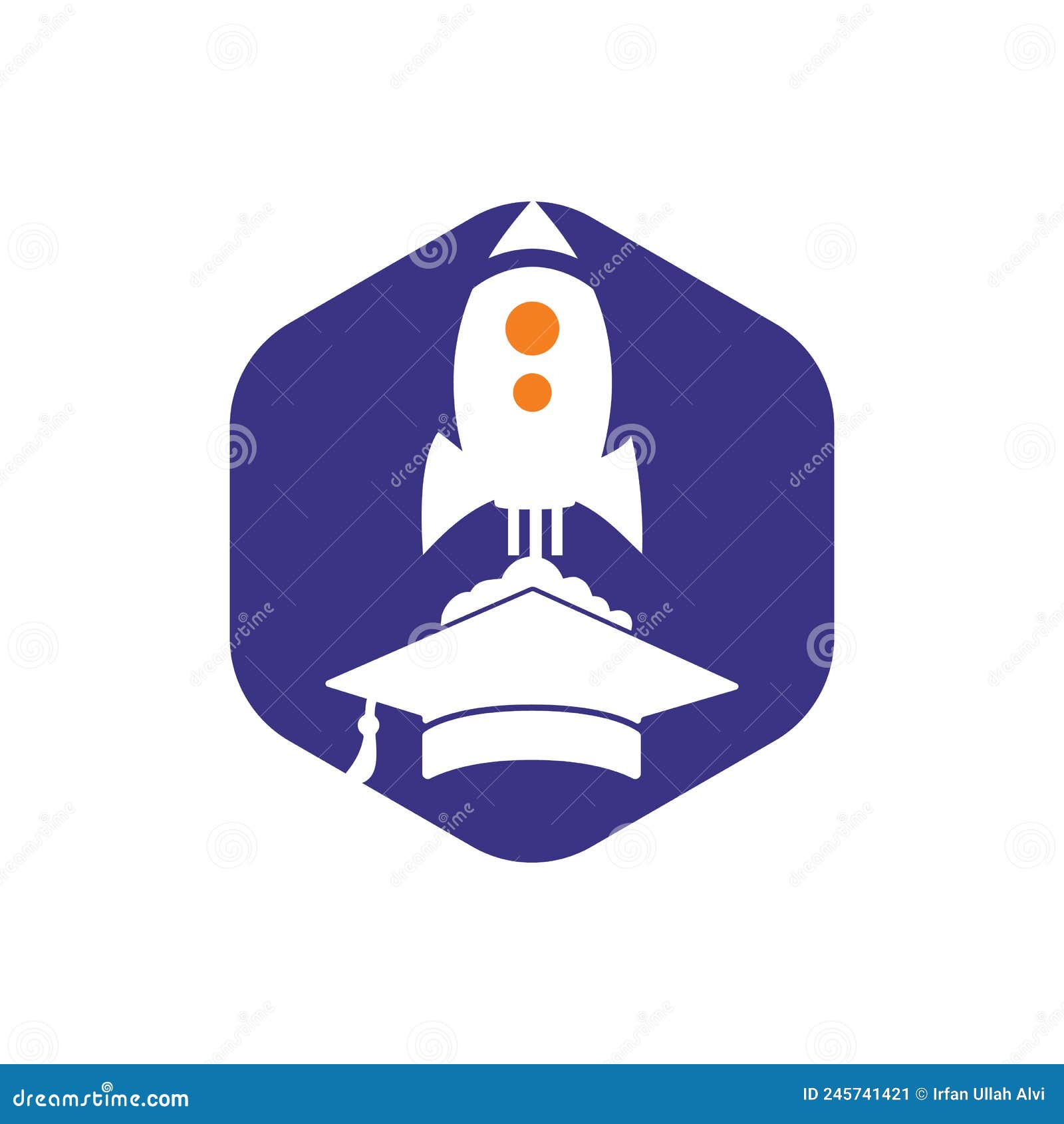 Rocket Learning Vector Logo Design Template. Stock Vector ...