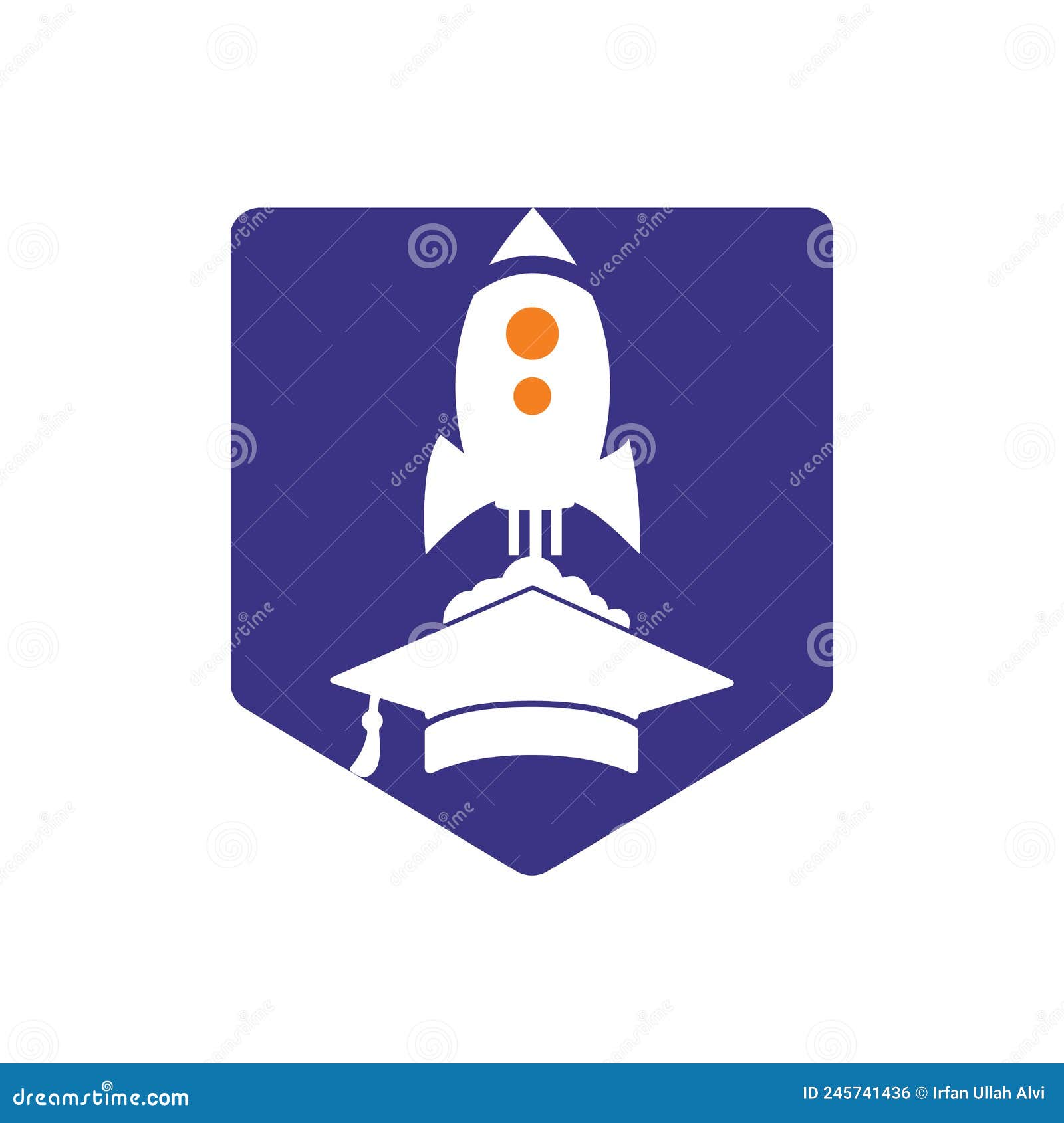 Rocket Learning Vector Logo Design Template. Stock Vector ...