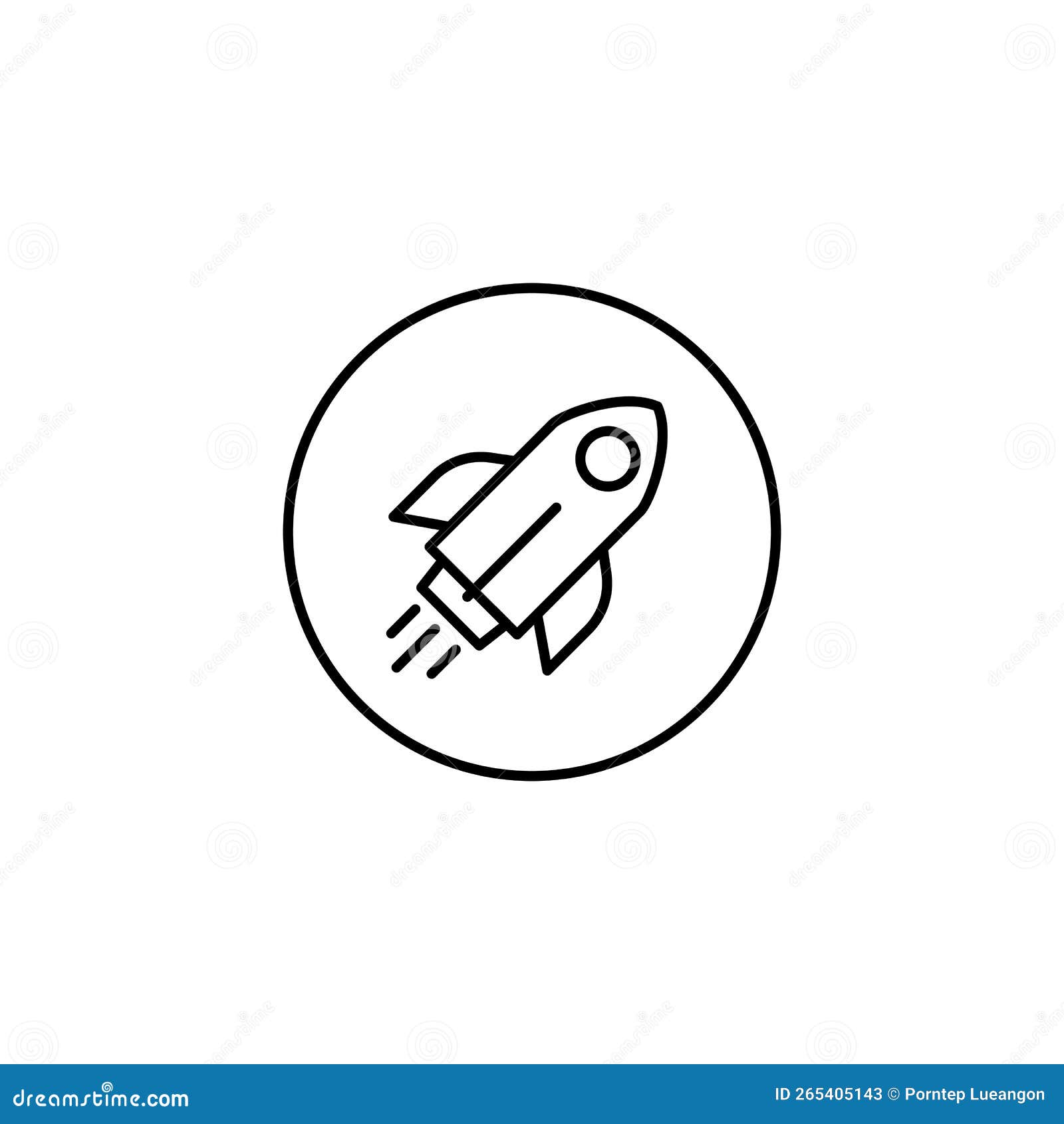 Rocket Line Icon.Spaceship Logo Vector Stock Vector - Illustration of ...