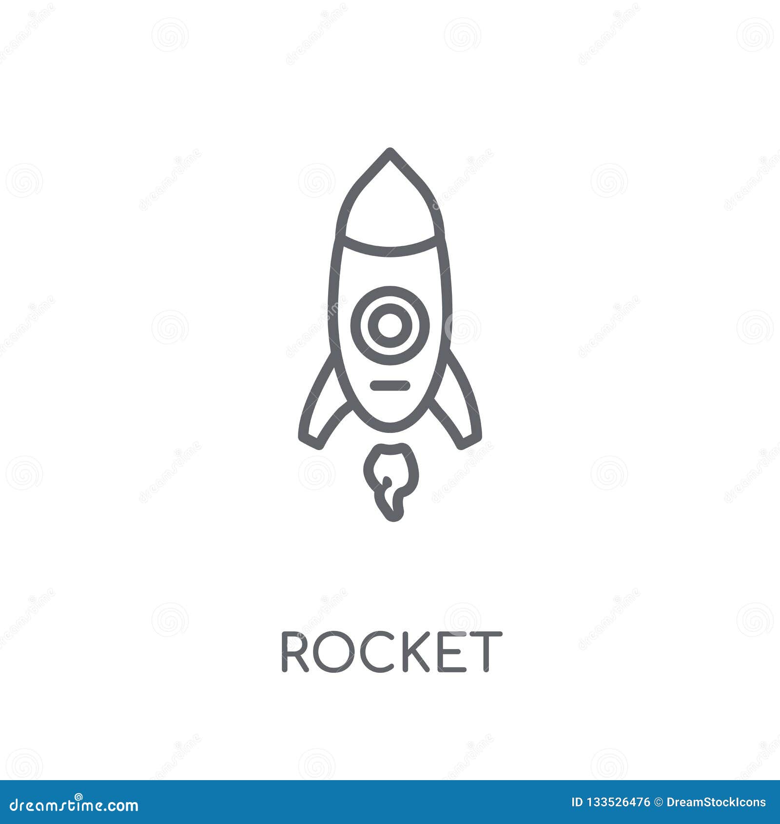 Rocket Linear Icon. Modern Outline Rocket Logo Concept on White Stock ... Rocket Linear Icon. Modern Outline Rocket Logo Concept on White Stock ...