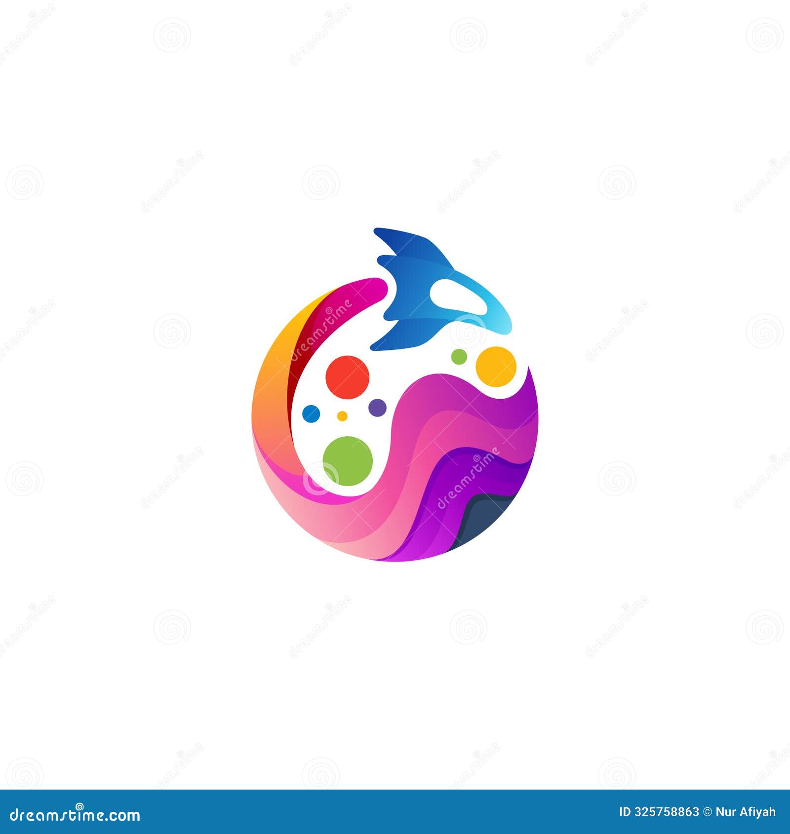 Rocket Logo with 3d Colorful Design, Transportation Logos Stock Vector ...