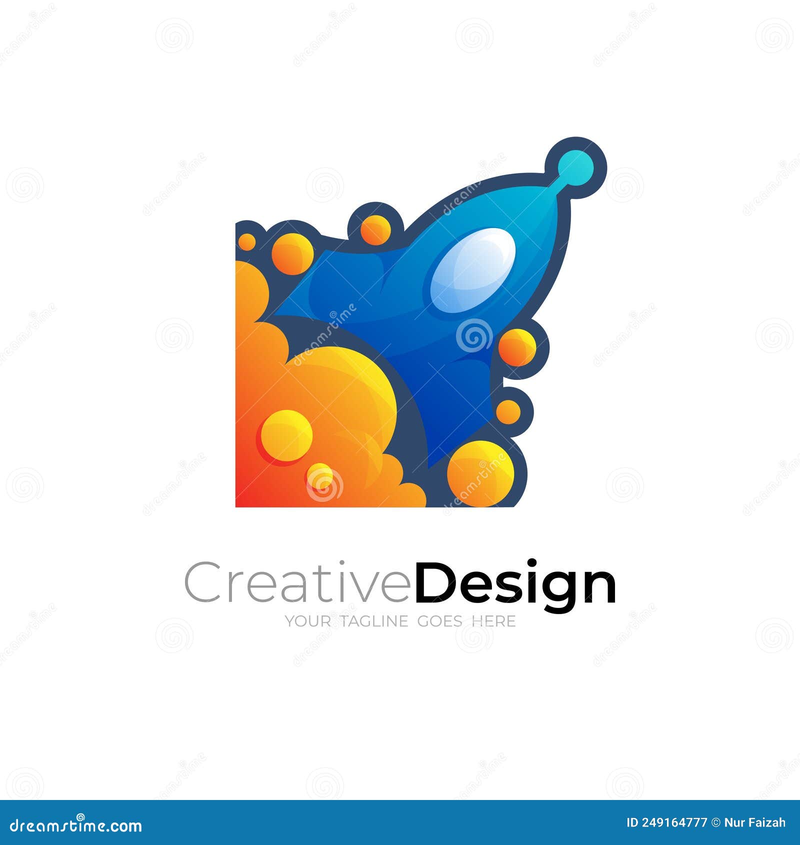 Rocket Logo Design, Rocket Logo in Flight, Space Icons Stock Vector ...