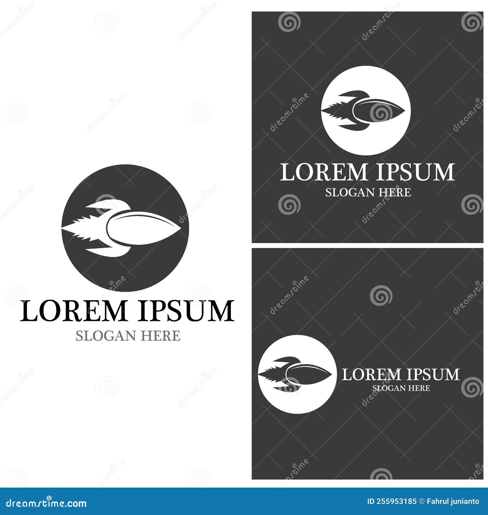 Rocket Logo Design Vector Illustration Stock Vector - Illustration of technology, rocket: 255953185