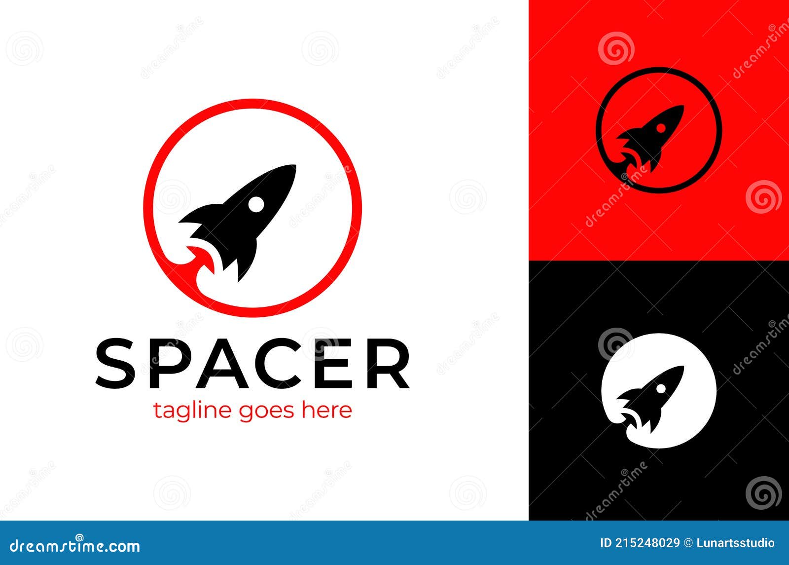 Rocket Logo. Rocket Launch Circle Logo Design Vector Template Stock ...
