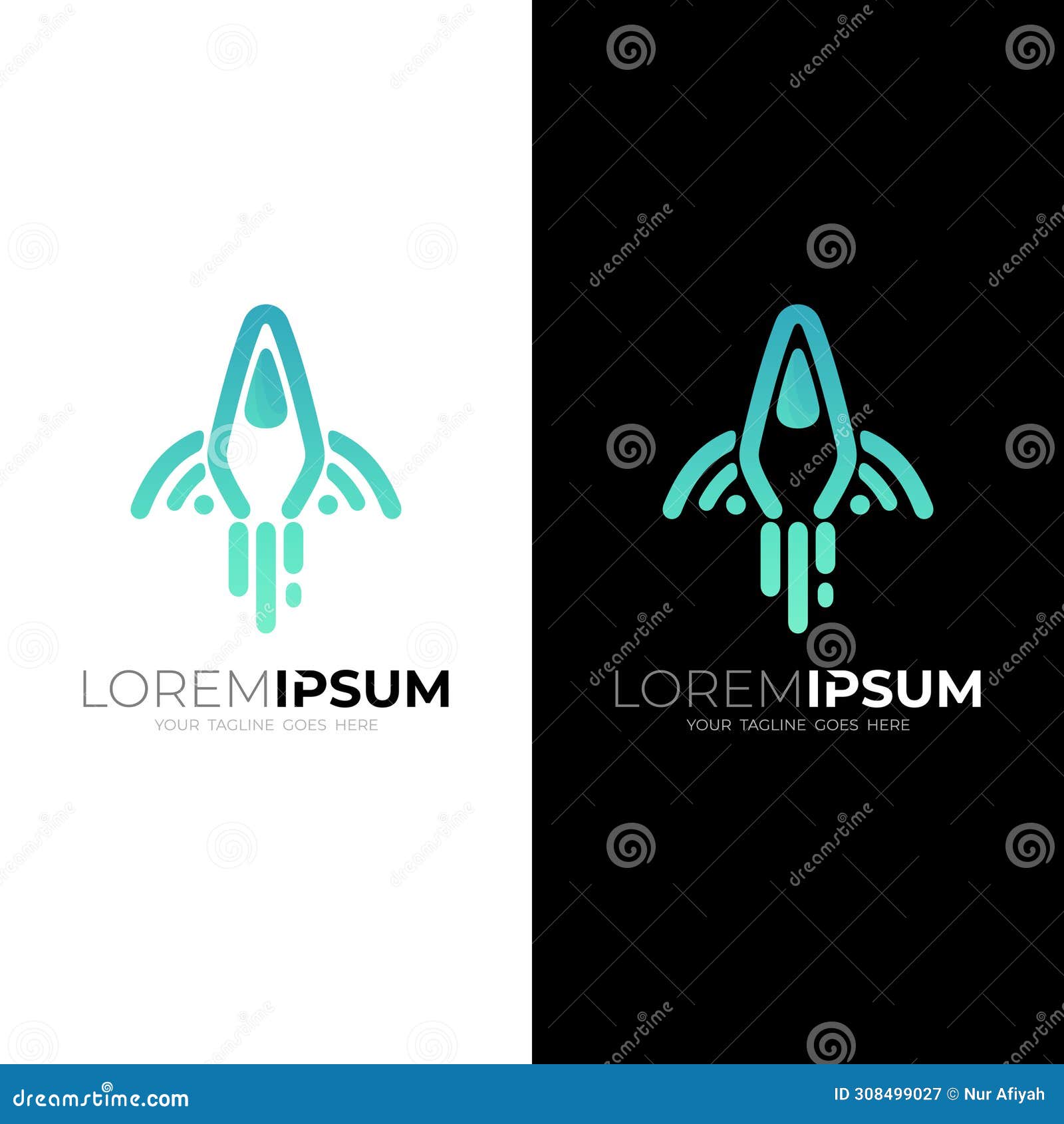 Rocket Logo with Line Design Vector, Transportation Logos Stock ...