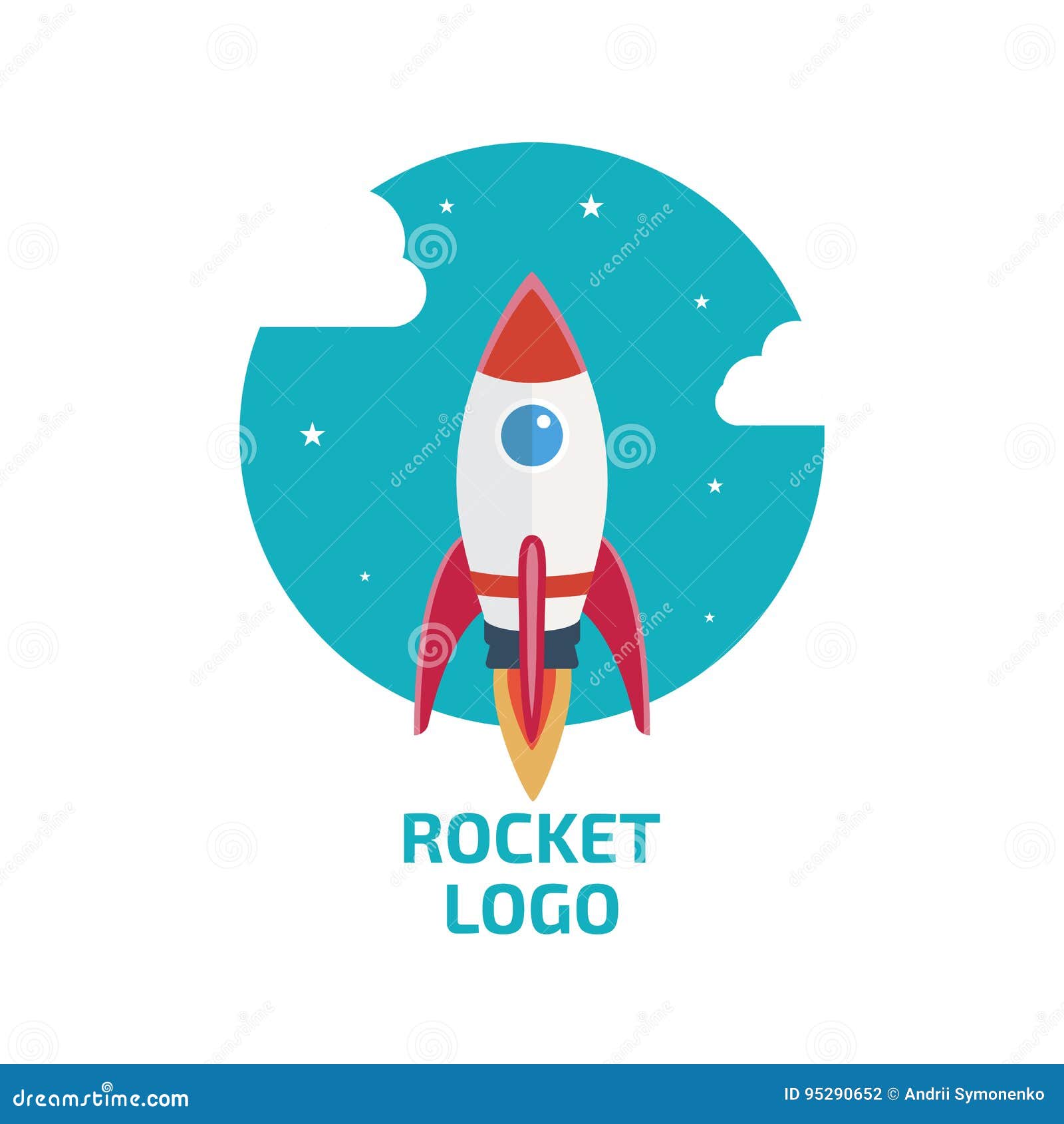 Rocket Logo One. Vector Illustration Stock Vector - Illustration of ...