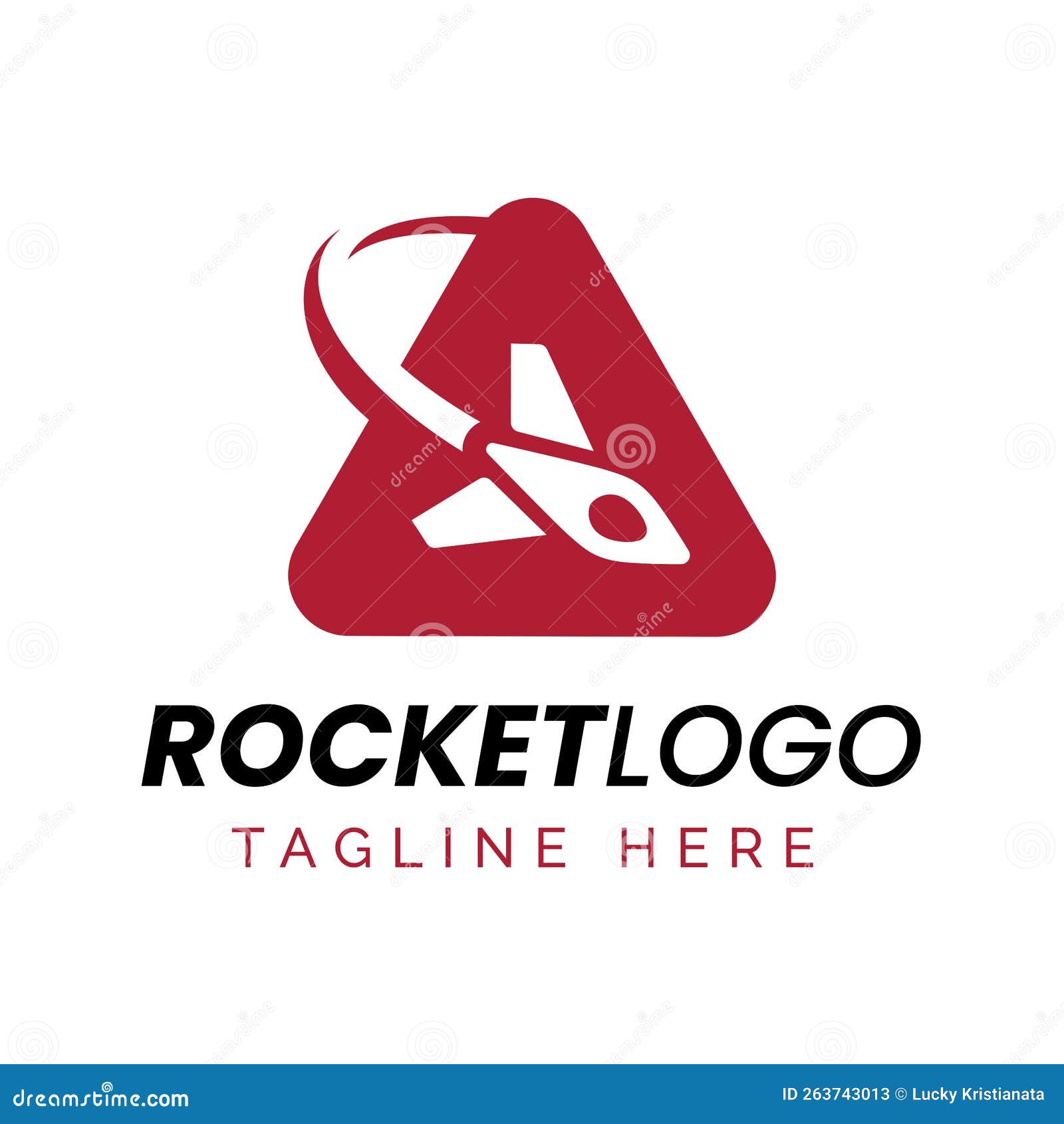 Rocket Logo with Orbit Around the Letter a or Triangle Shape Stock ...