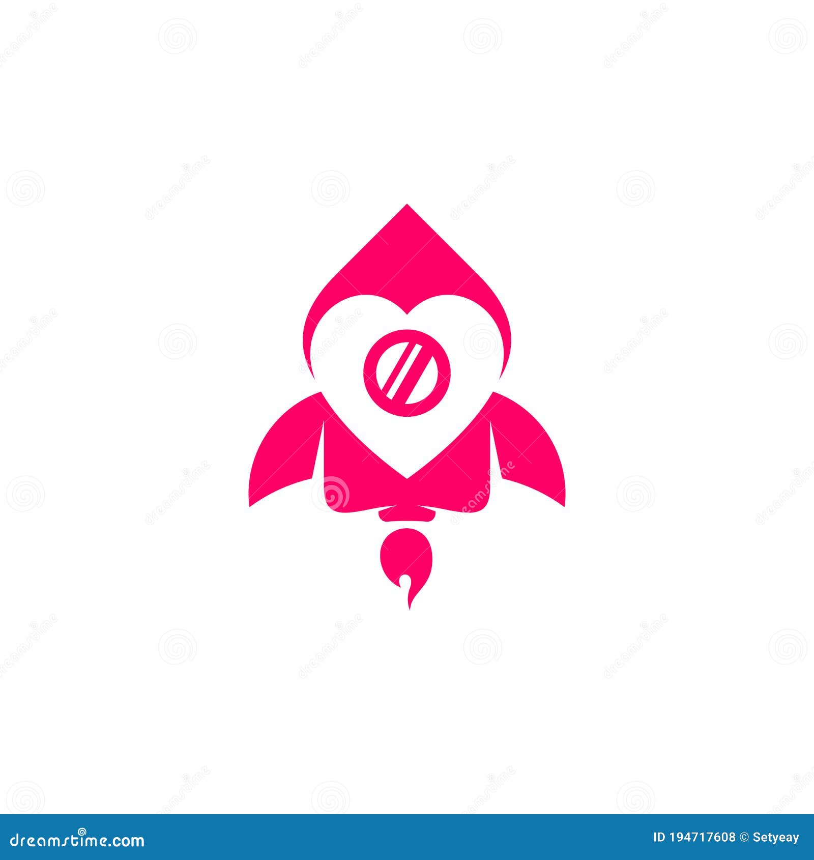 Rocket Love Logo Icon Vector Template, Creative Design, Symbol Stock ...