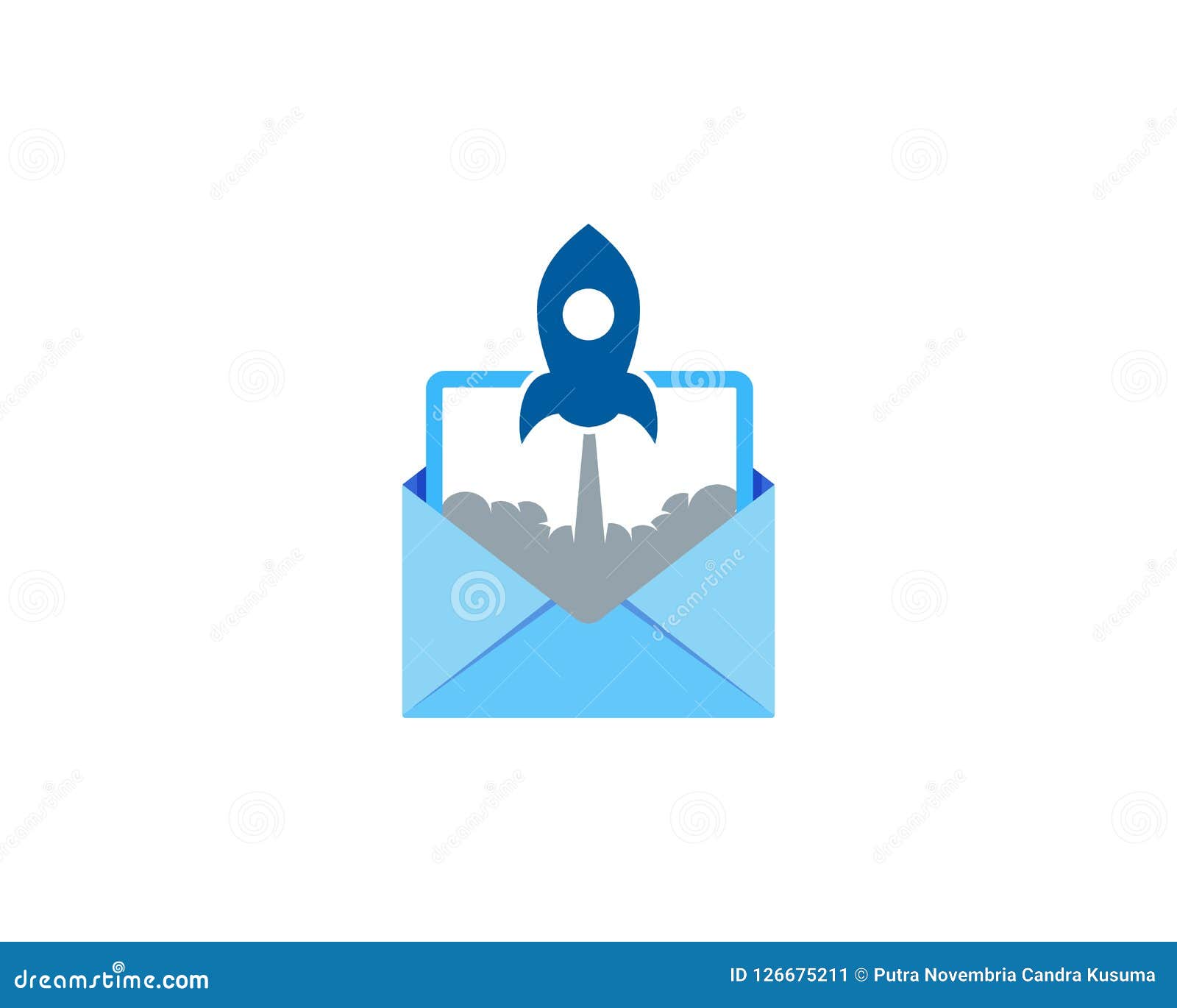 Rocket Mail Logo Icon Design Stock Illustration - Illustration of ...