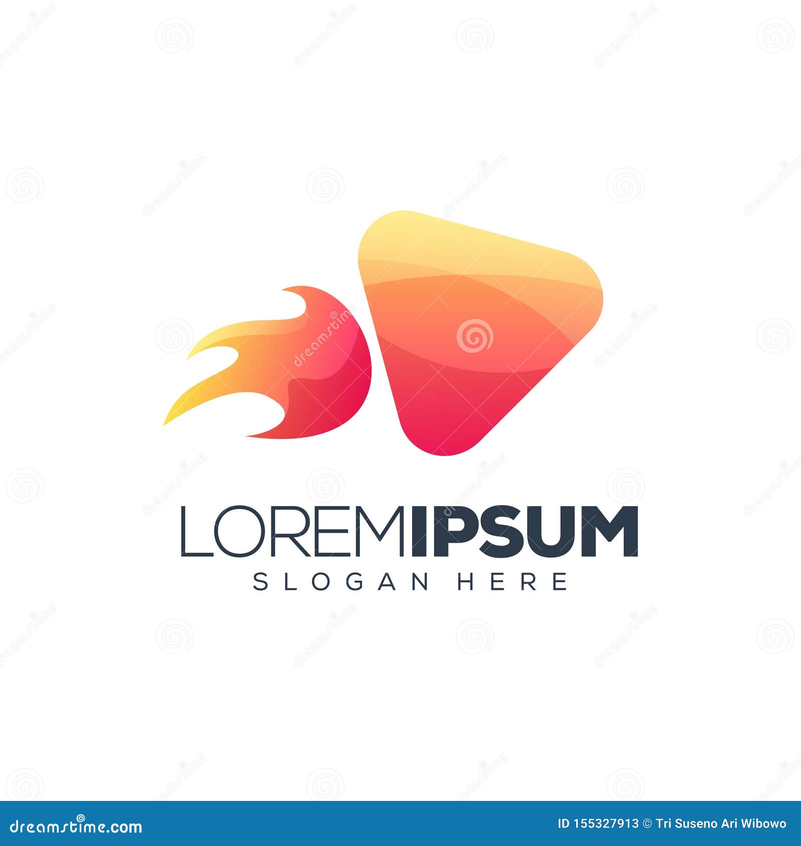 Rocket Media Logo Design Vector Illustration Stock Illustration ...