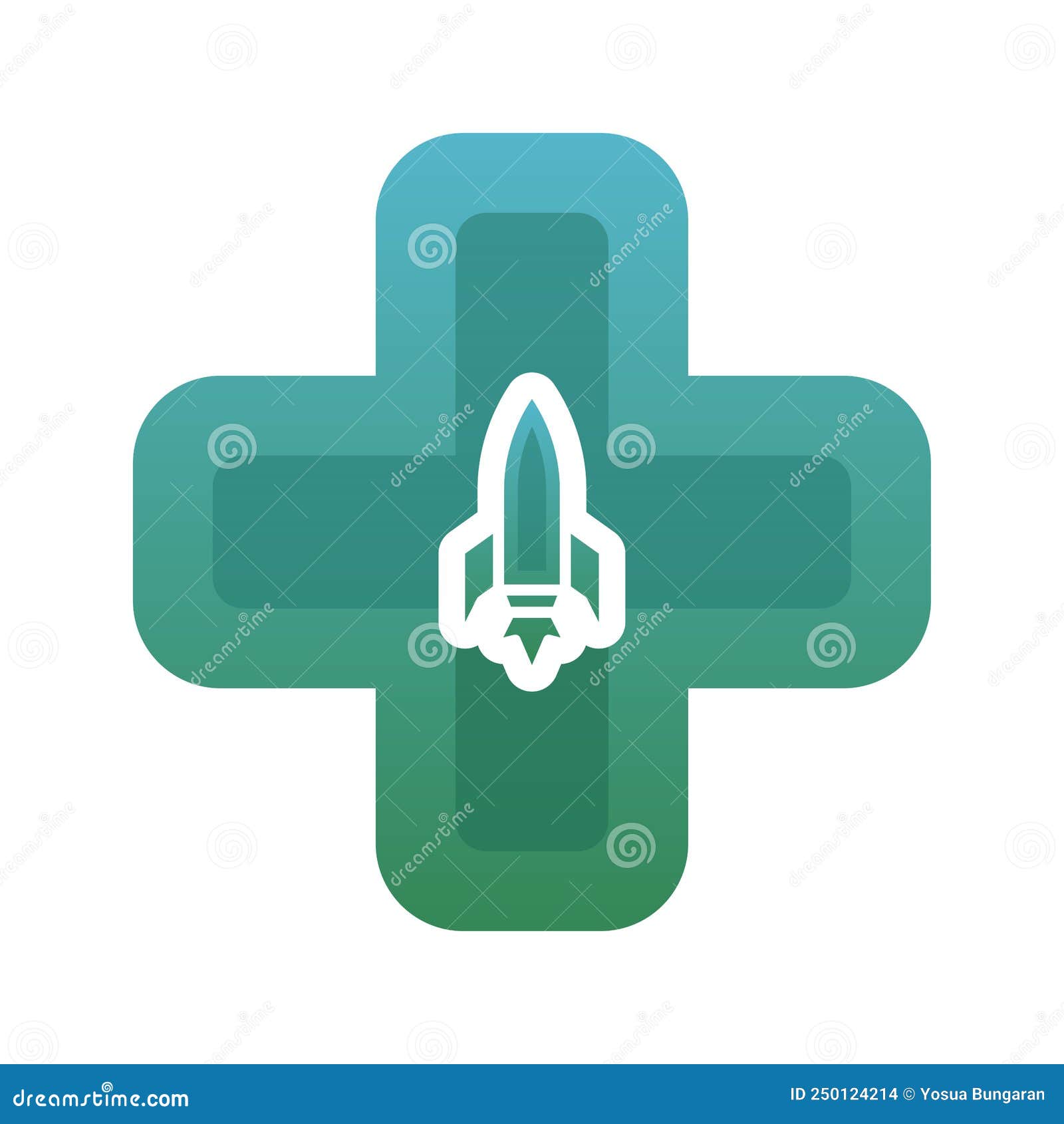 Rocket Medical Logo Gradient Design Template Icon Element Stock Vector ...