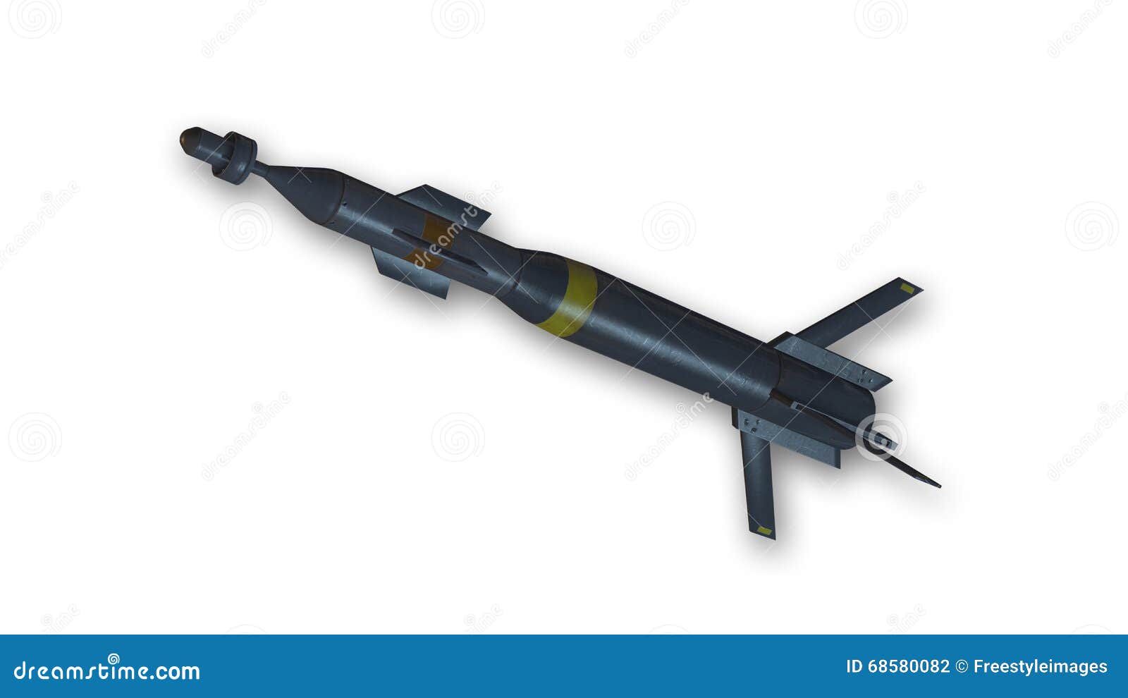 Red Missile Isolated On A White Background Stock Image | CartoonDealer ...