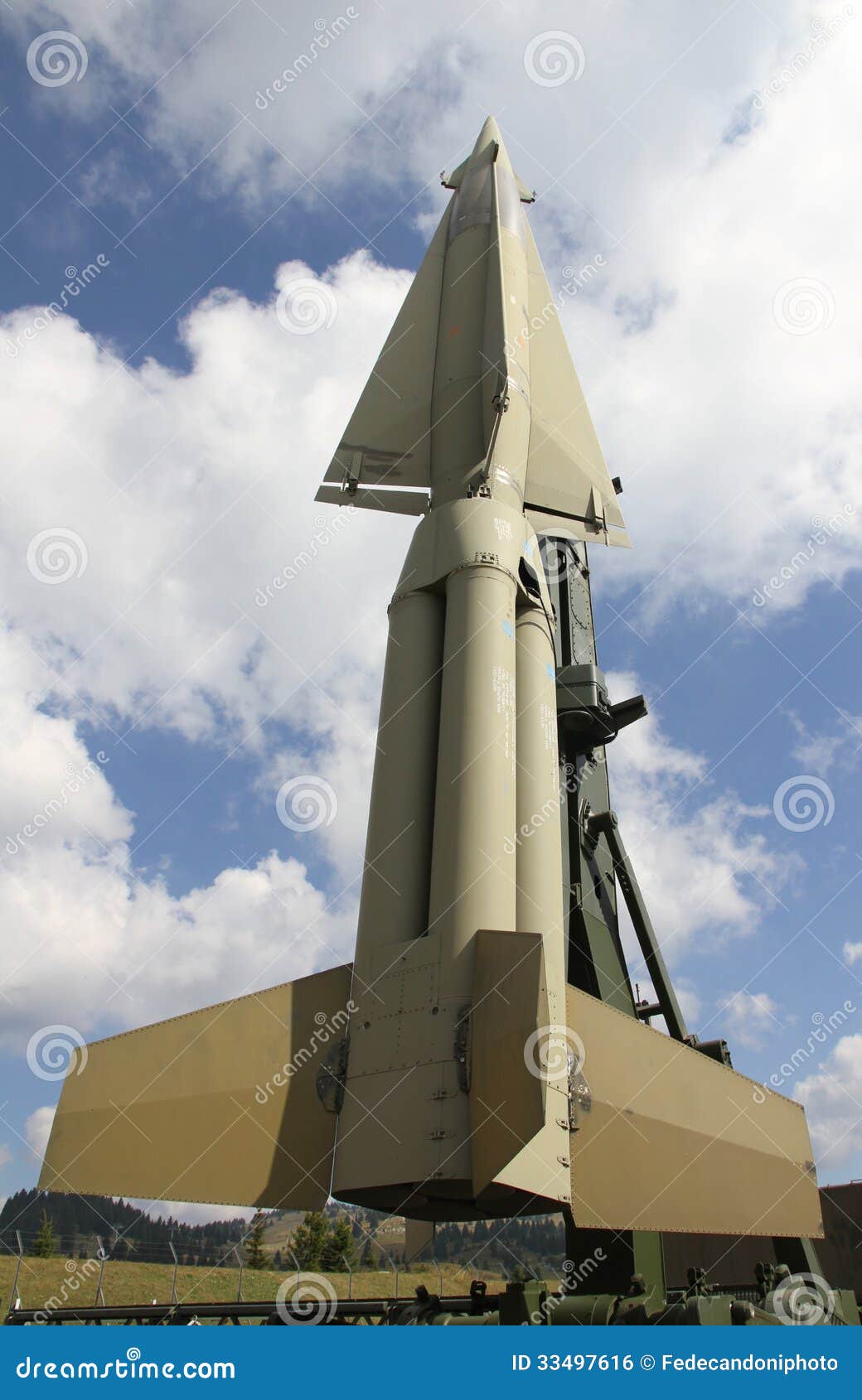 Rocket with Military Explosive Warhead for the War 8 Stock Photo ...