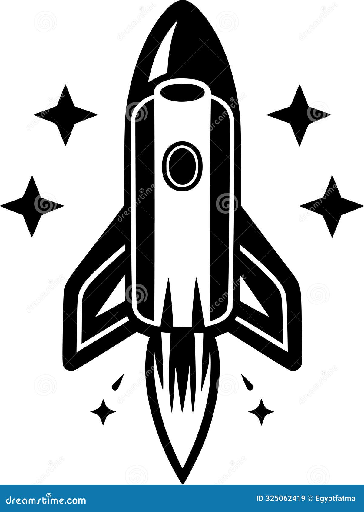 Rocket - Minimalist and Flat Logo - Vector Illustration Stock Vector ...