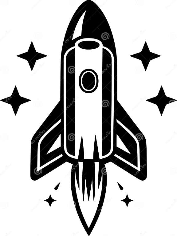 Rocket - Minimalist and Flat Logo - Vector Illustration Stock Vector ...