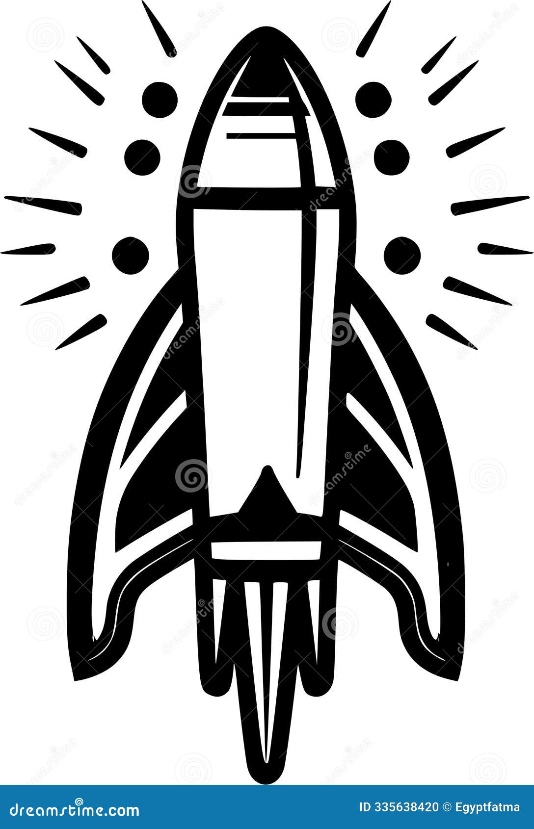 Rocket - Minimalist and Flat Logo - Vector Illustration Stock ...
