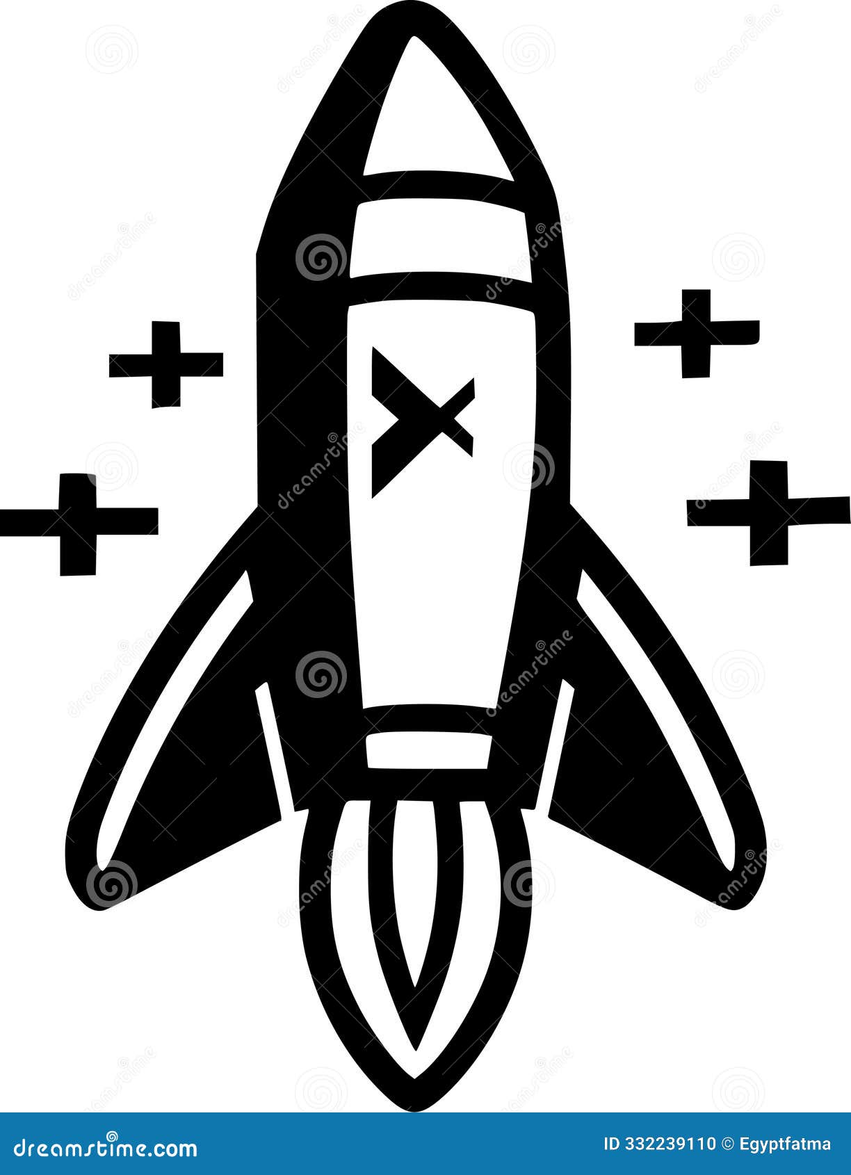 Rocket - Minimalist and Flat Logo - Vector Illustration Stock ...