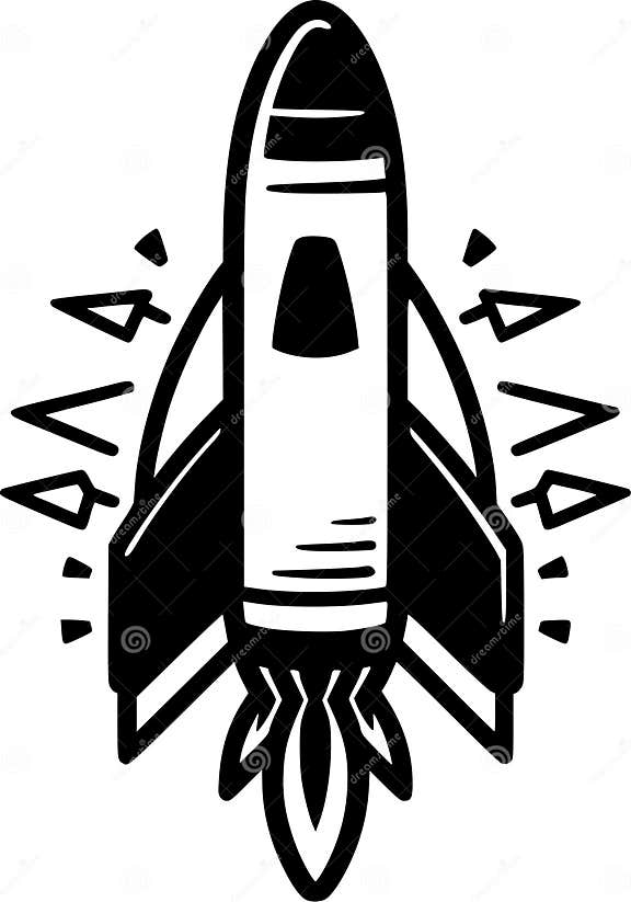 Rocket - Minimalist and Flat Logo - Vector Illustration Stock ...
