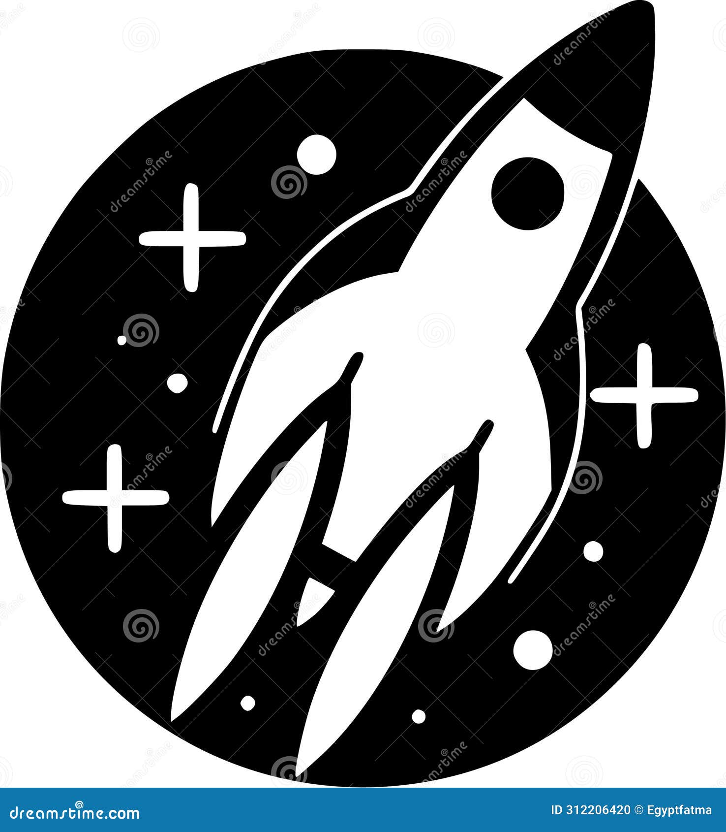 Rocket - Minimalist and Flat Logo - Vector Illustration Stock Vector ...