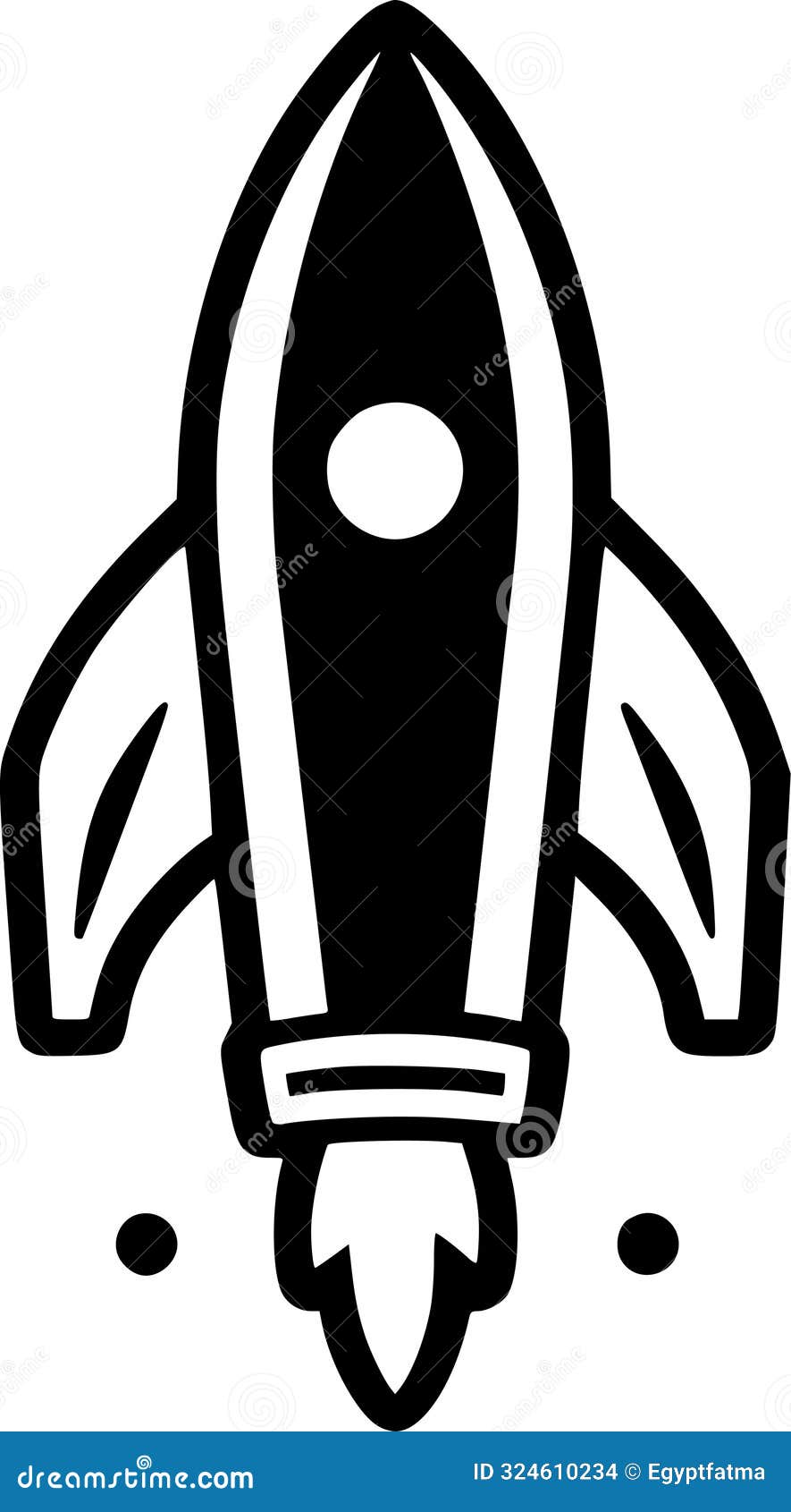 Rocket - Minimalist and Simple Silhouette - Vector Illustration Stock ...