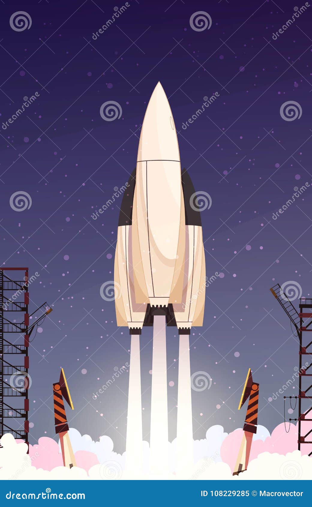 Rocket Vertical Position Icon From Transport Outline Collection. Thin ...