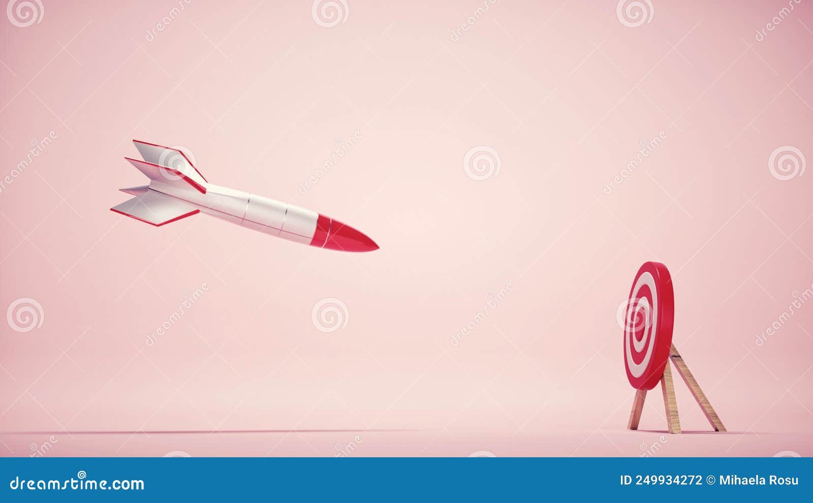 Rocket missile to a target stock illustration. Illustration of ...
