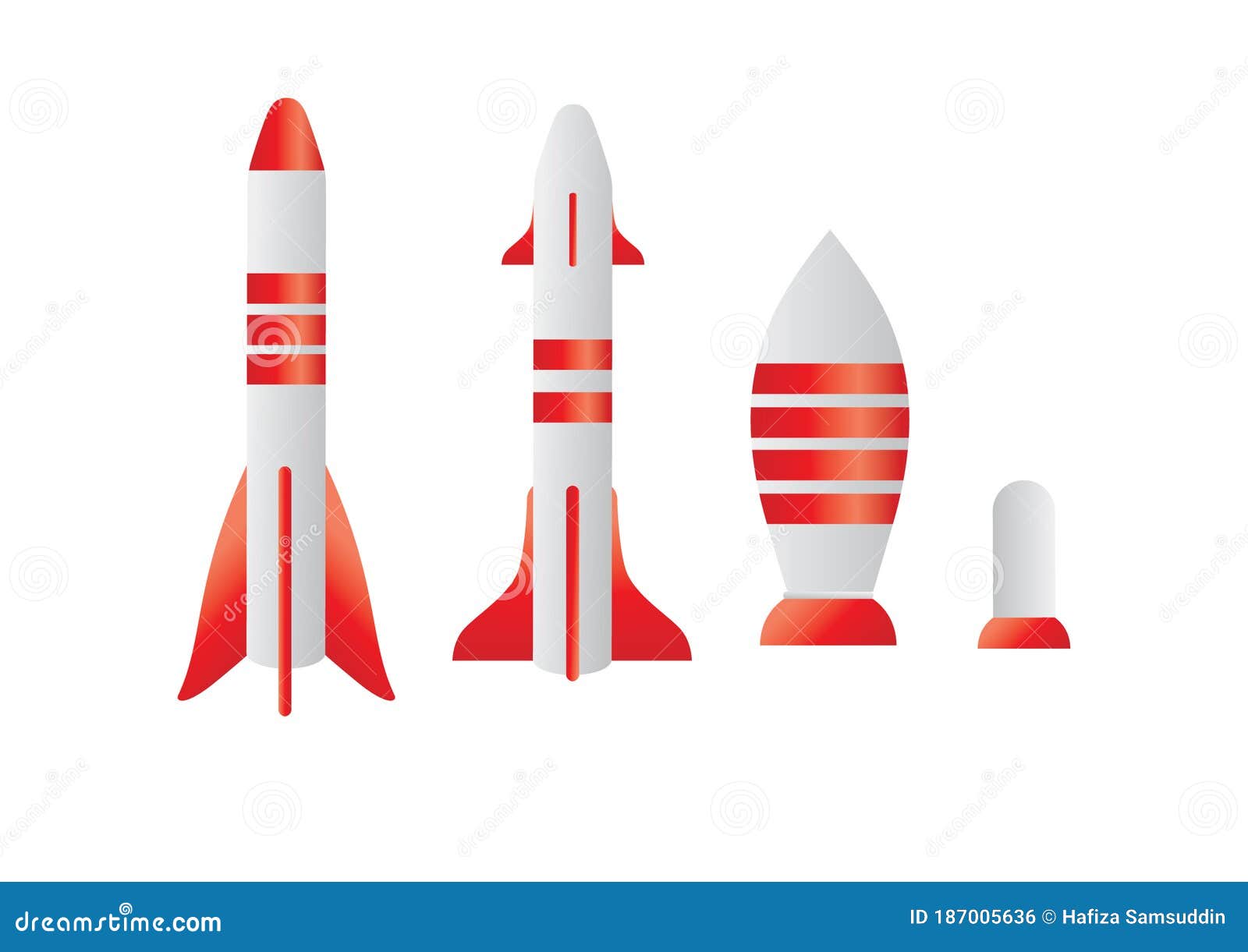 Rocket Missiles. Vector Illustration Decorative Design Stock Vector ...