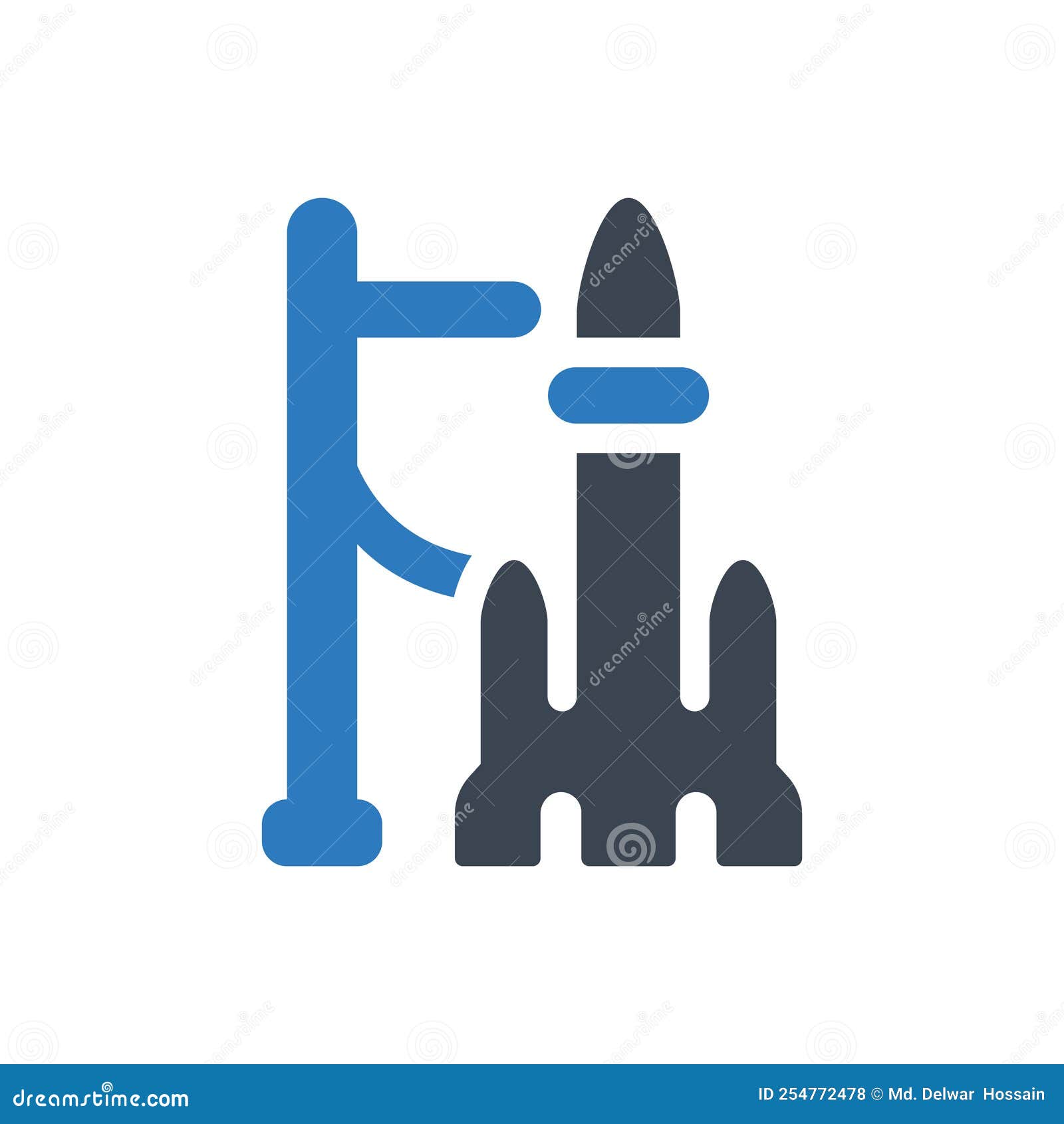 Rocket Mission Startup Icon Stock Vector - Illustration of icon ...