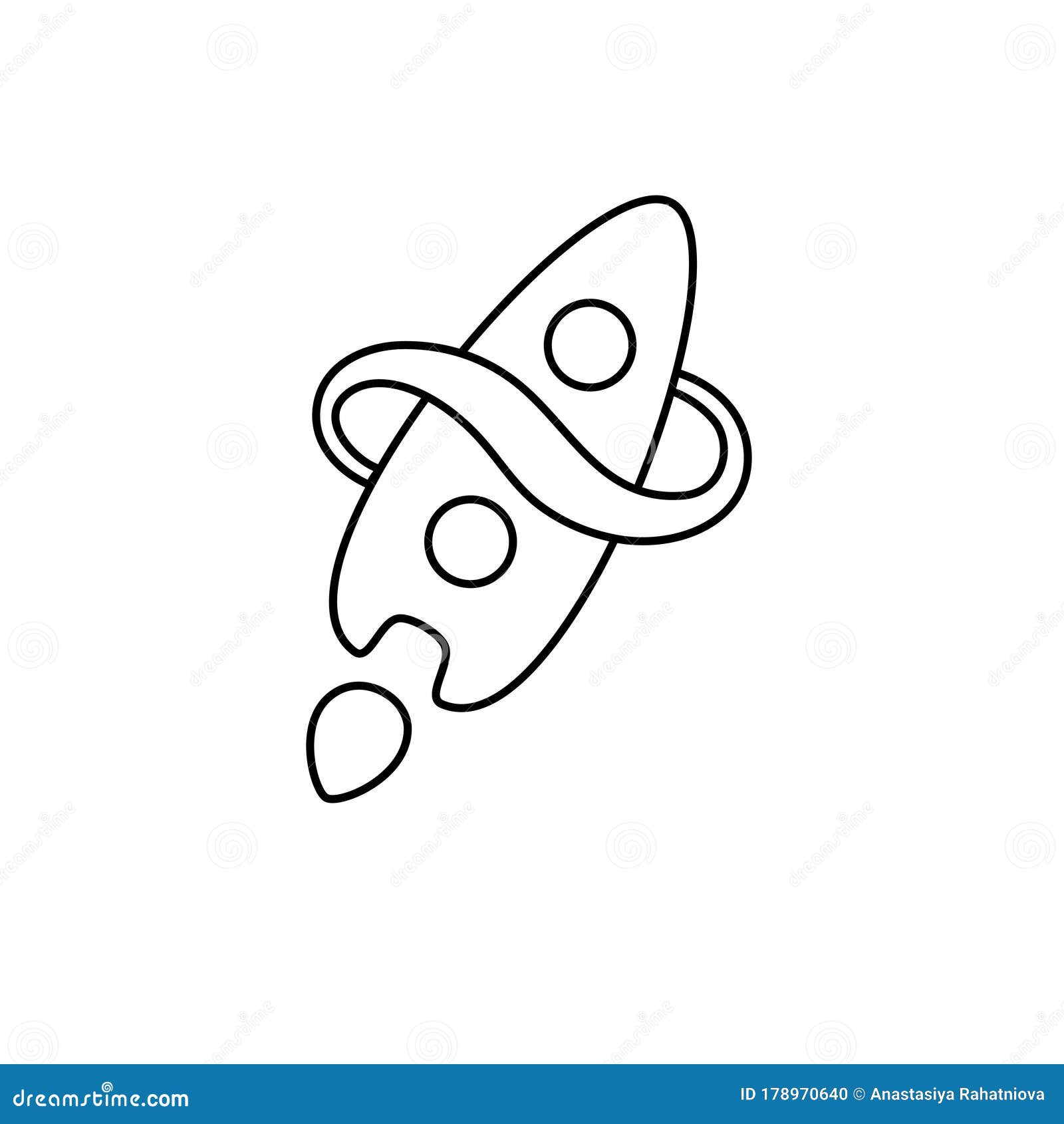 Rocket Outline Icon. Simple Linear Element Illustration Stock Vector ...