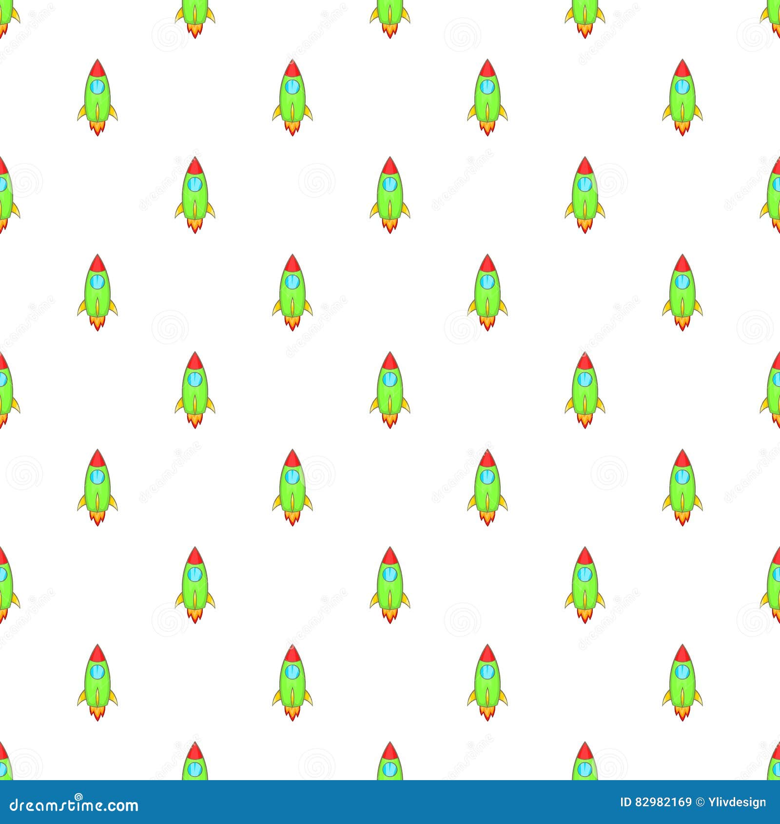 Rocket Pattern, Cartoon Style Stock Vector - Illustration of ...