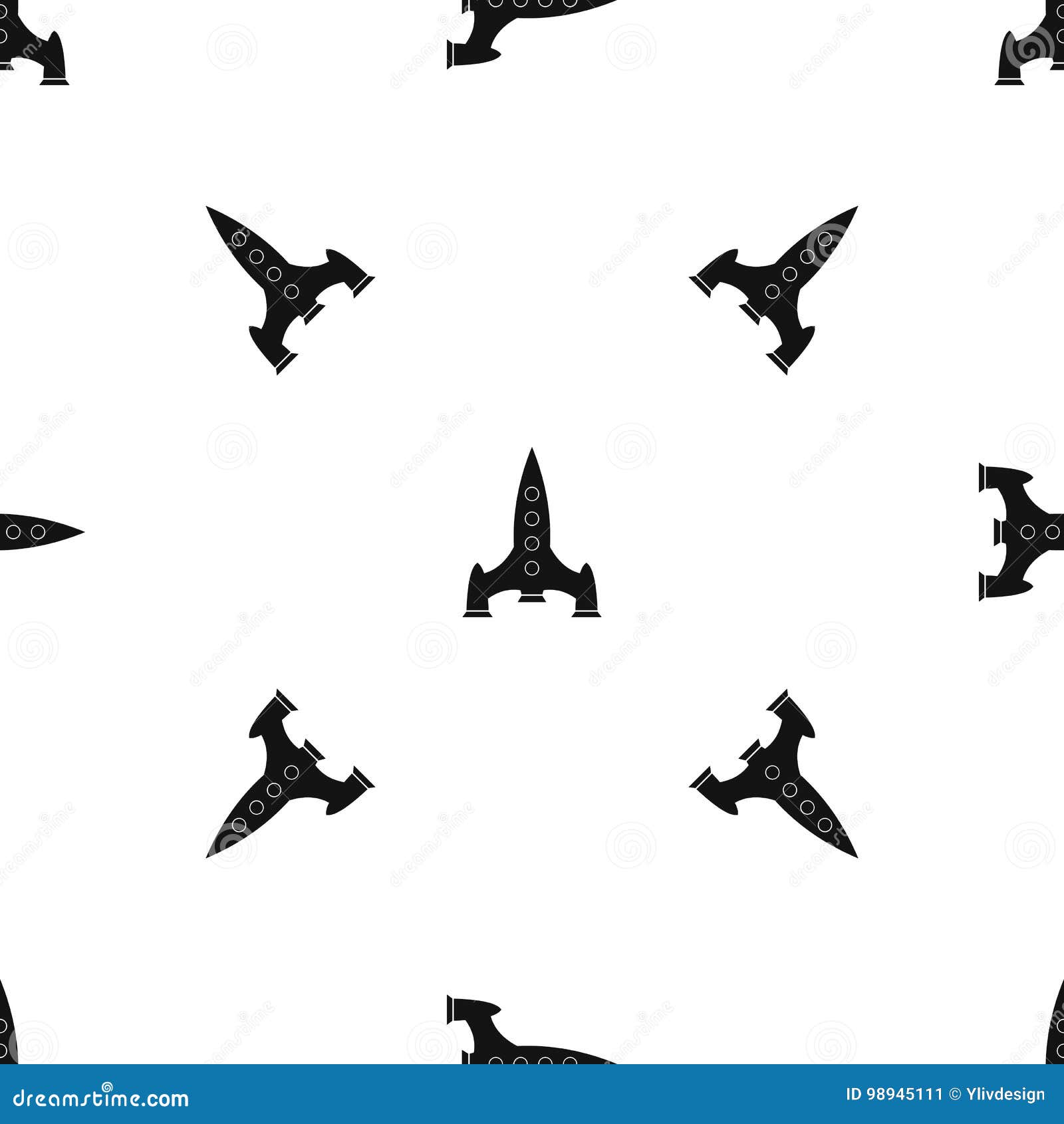 Rocket Pattern Seamless Black Stock Vector - Illustration of alien ...