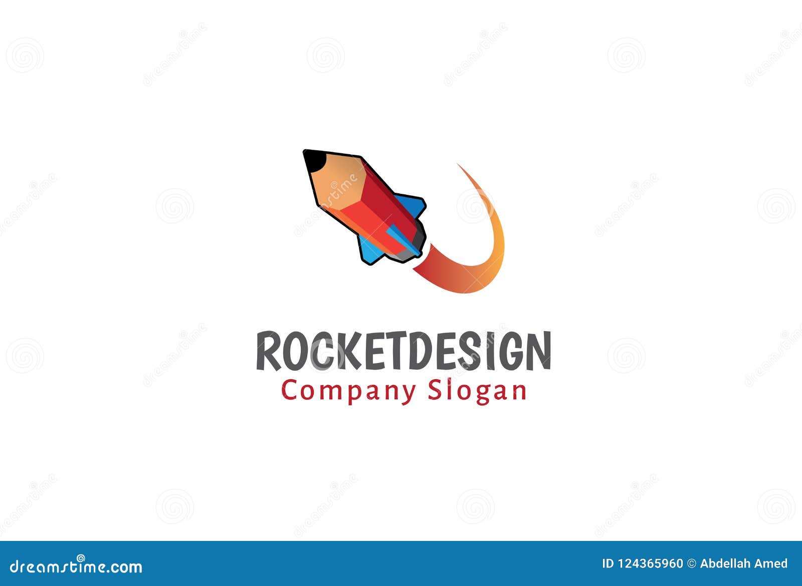 Rocket Pen Design Logo Symbol Illustration Stock Vector - Illustration ...
