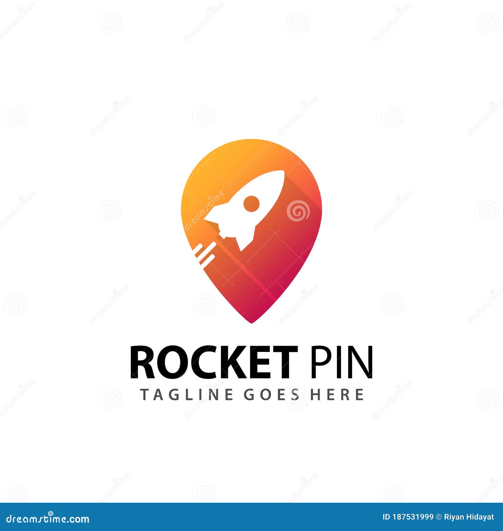 Rocket Pin Maps Logo Icon Design Vector Illustration Stock Vector ...