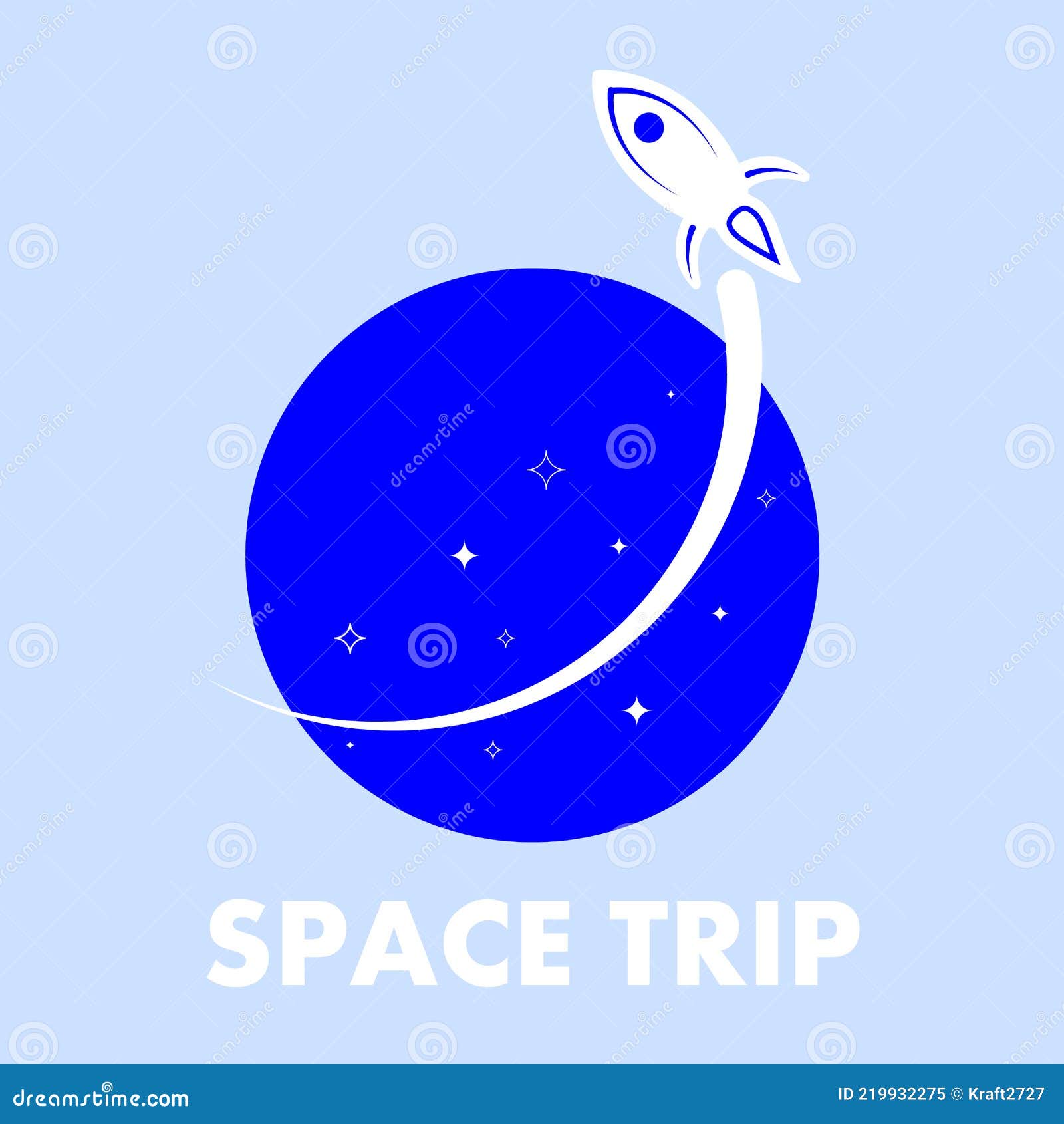Rocket and Planet Logo Space Trip Stock Vector - Illustration of ...