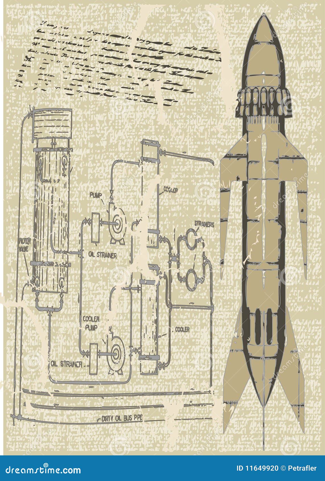 Rocket Plans stock vector. Illustration of moon, mission - 11649920