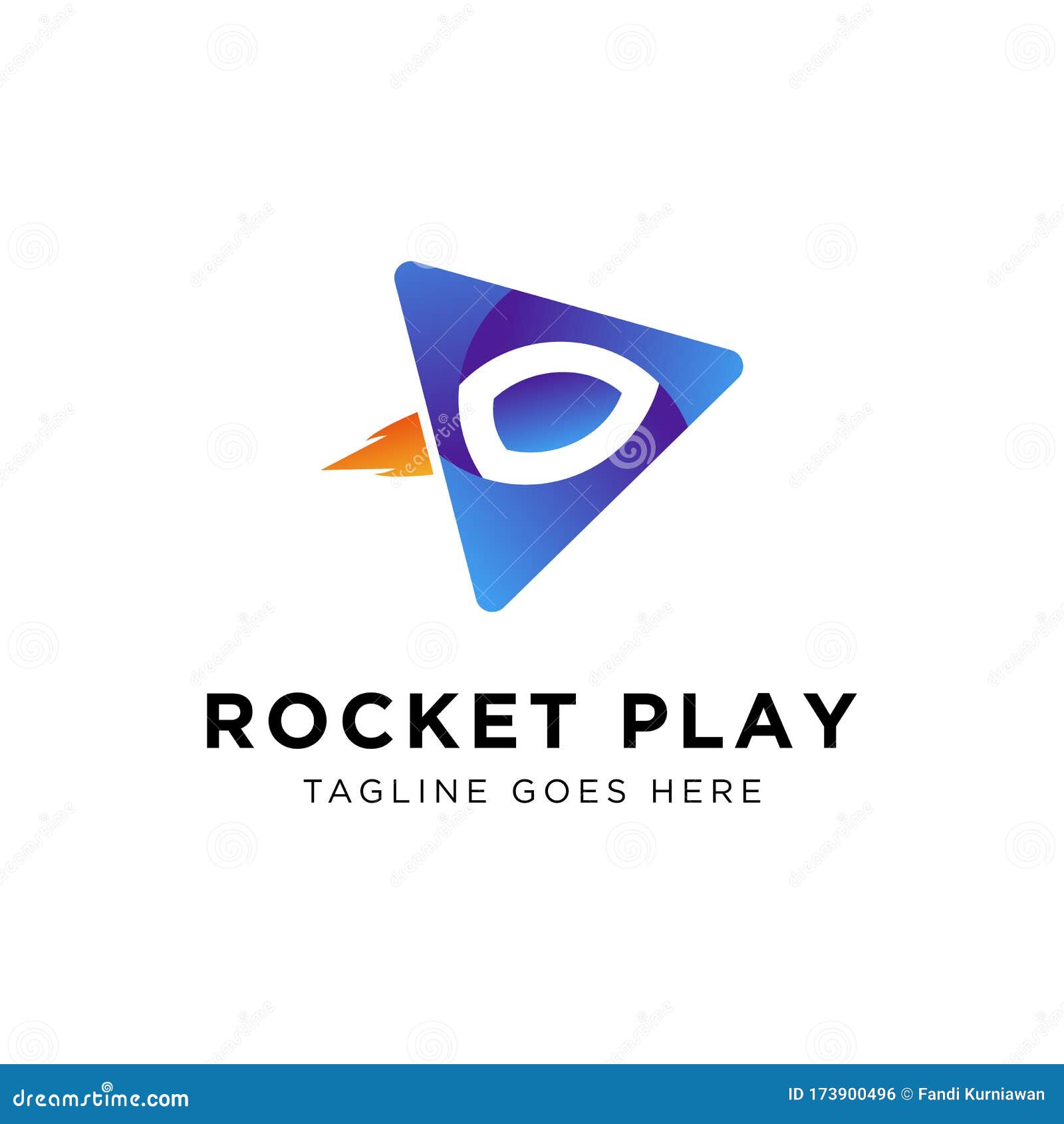 Rocket Play Logo Design. Vector Illustration Stock Vector ...