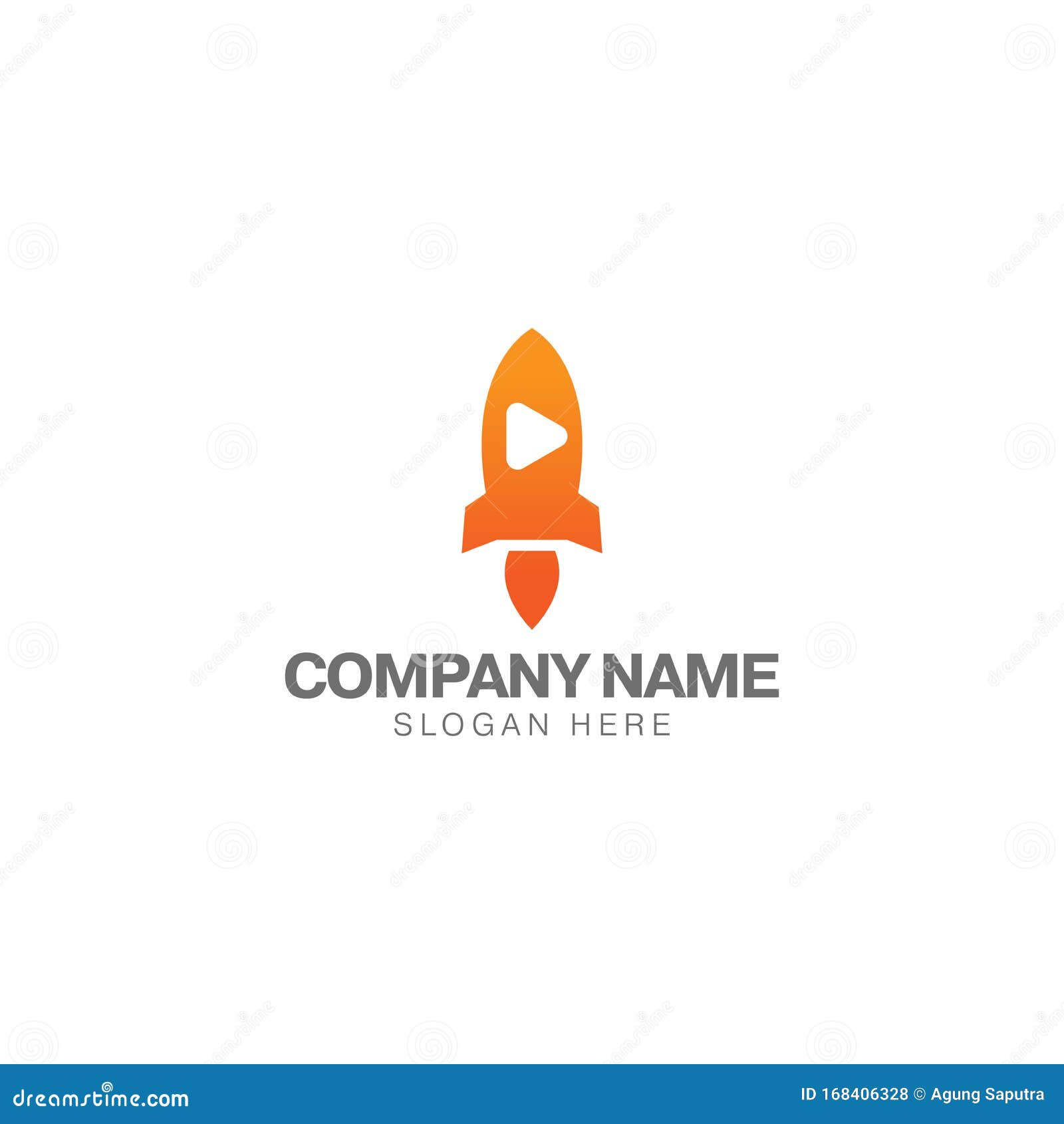 Rocket Play Logo Design Template Vector Stock Vector - Illustration of ...