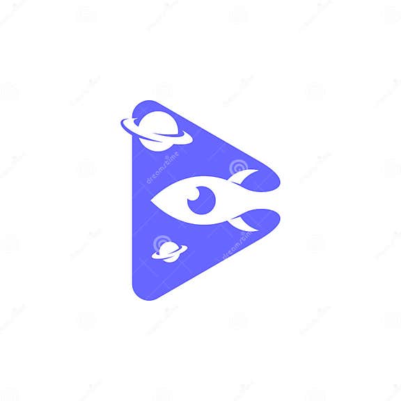 Rocket Play Logo Icon Vector Template, Creative Design, Symbol Stock ...