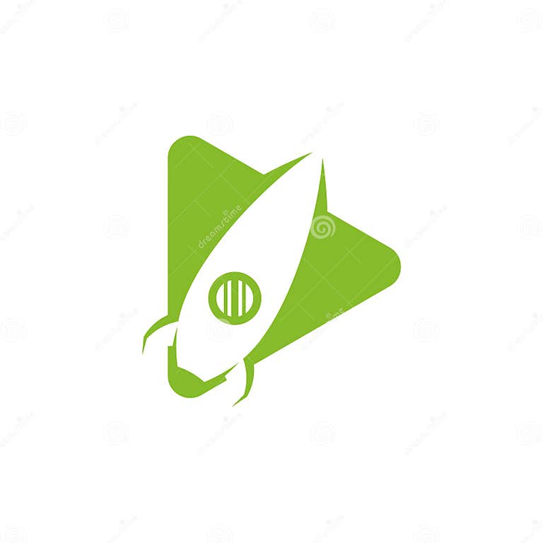 Rocket Play Logo Icon Vector Template, Creative Design, Symbol Stock ...