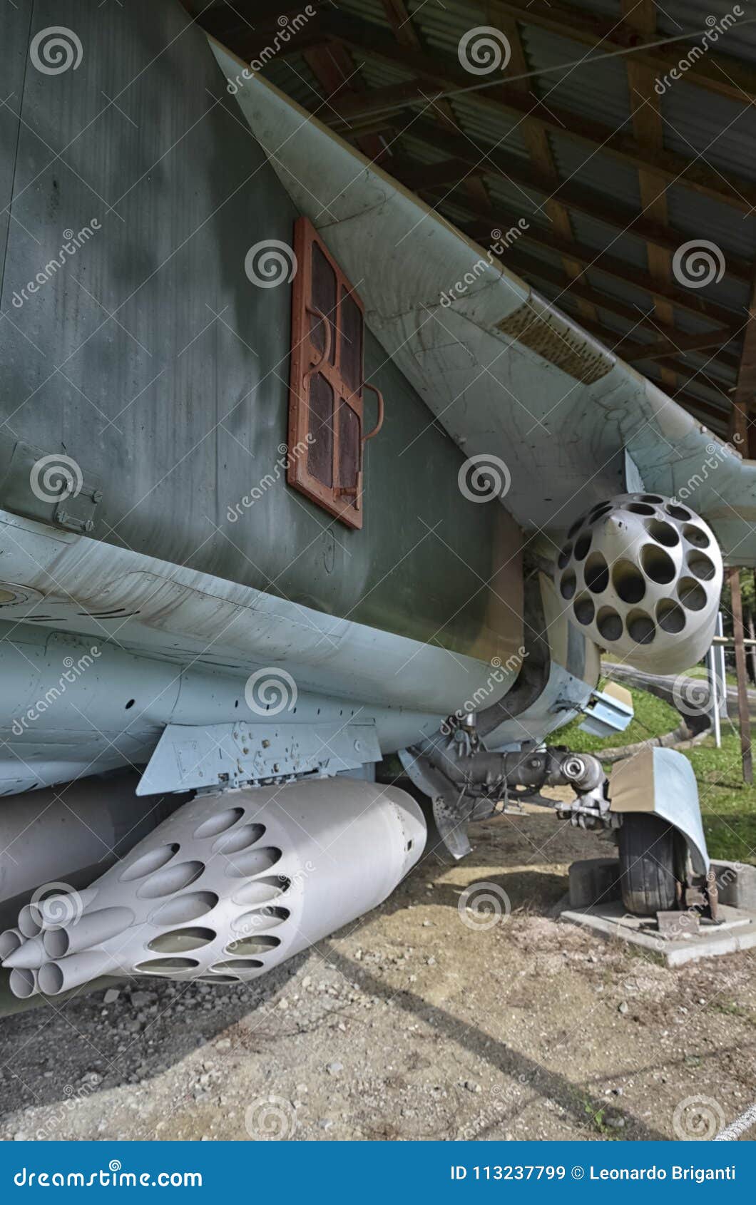 The Rocket Pods of the MiG-23 Stock Image - Image of flogger, bomber ...