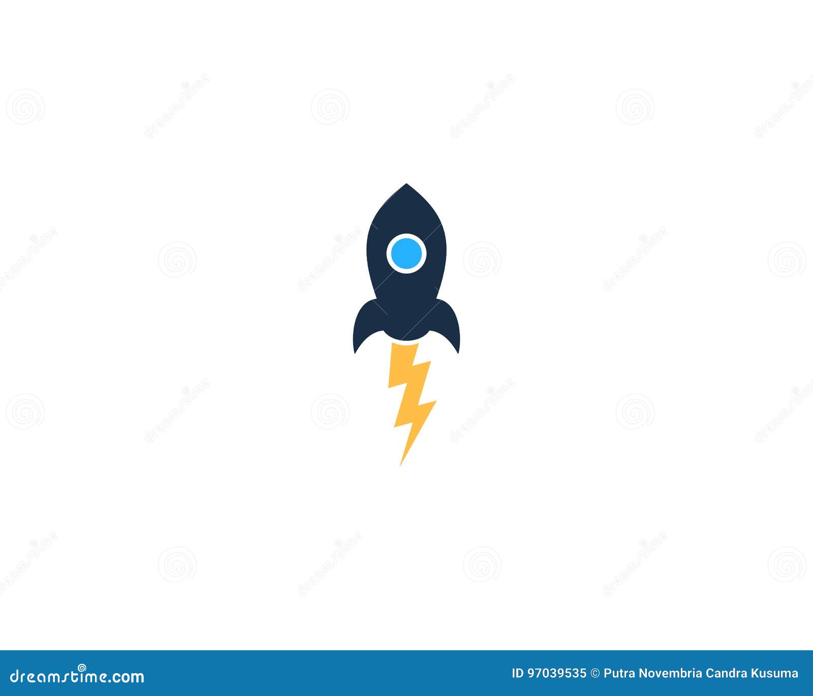 Rocket Power Energy Icon Logo Design Element Stock Vector ...