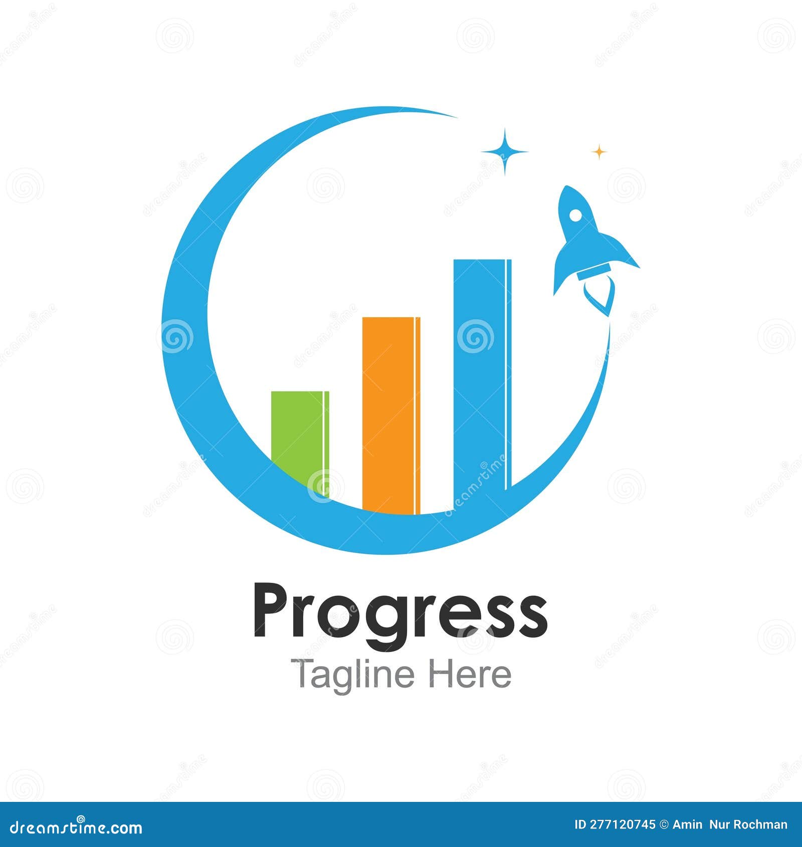 Rocket Progress Logo,good Progress Logo Vector Icon Illustration Design ...