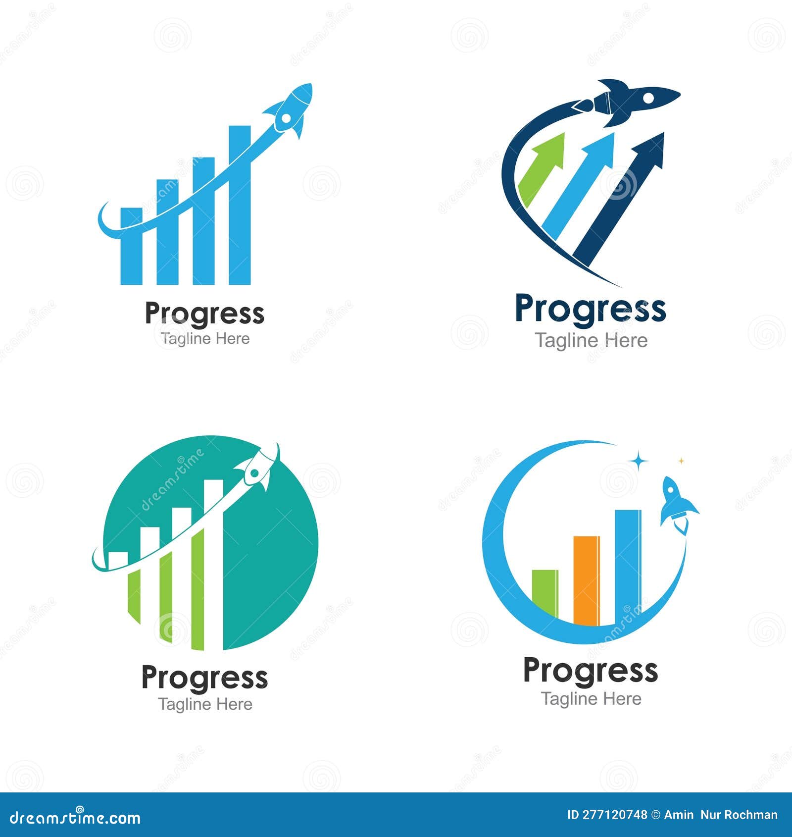 Rocket Progress Logo,good Progress Logo Vector Icon Illustration Design ...