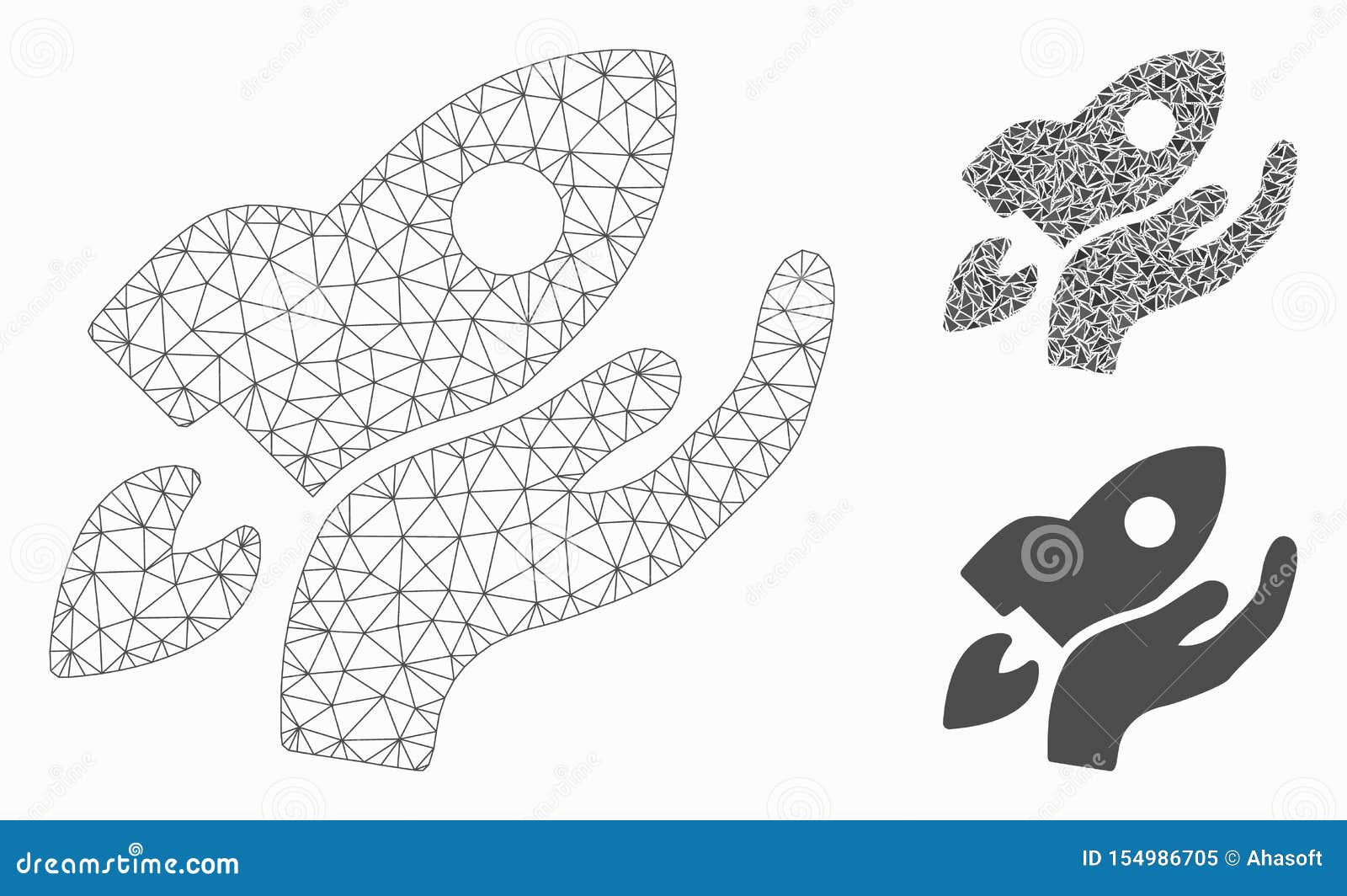 Rocket Project Launch Vector Mesh 2D Model and Triangle Mosaic Icon ... Rocket Project Launch Vector Mesh 2D Model and Triangle Mosaic Icon ...