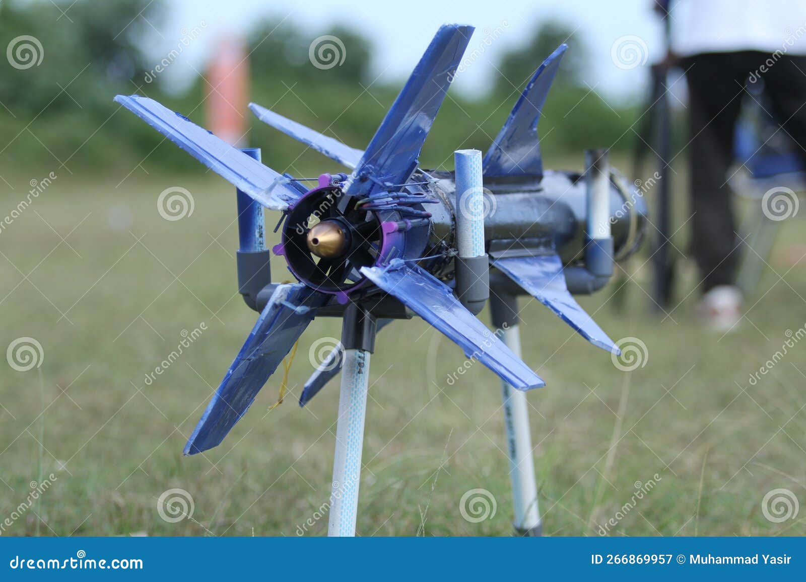 Rocket with Propeller Power Stock Image - Image of aircraft, machine ...