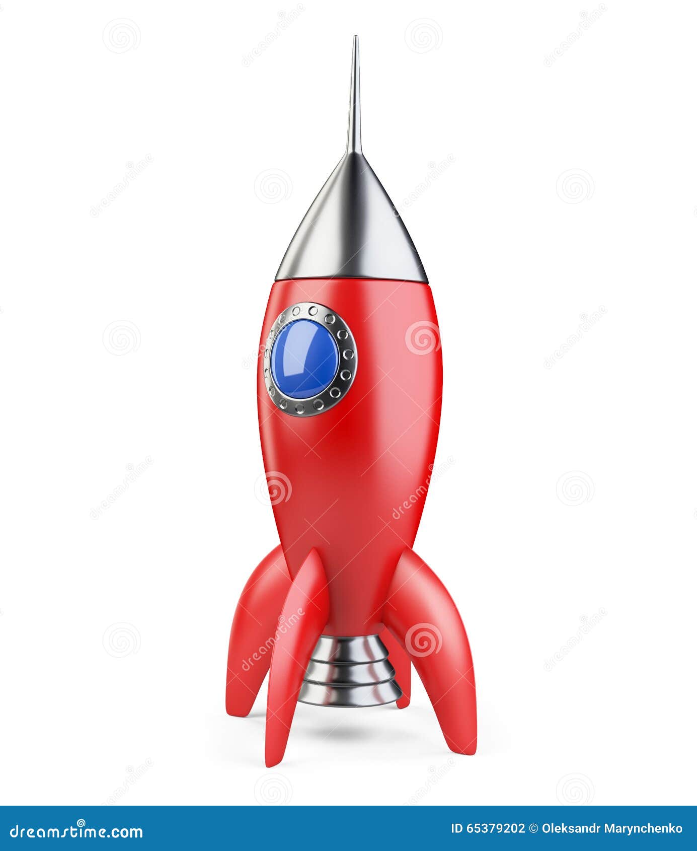 Rocket red retro style. stock illustration. Illustration of metal ...