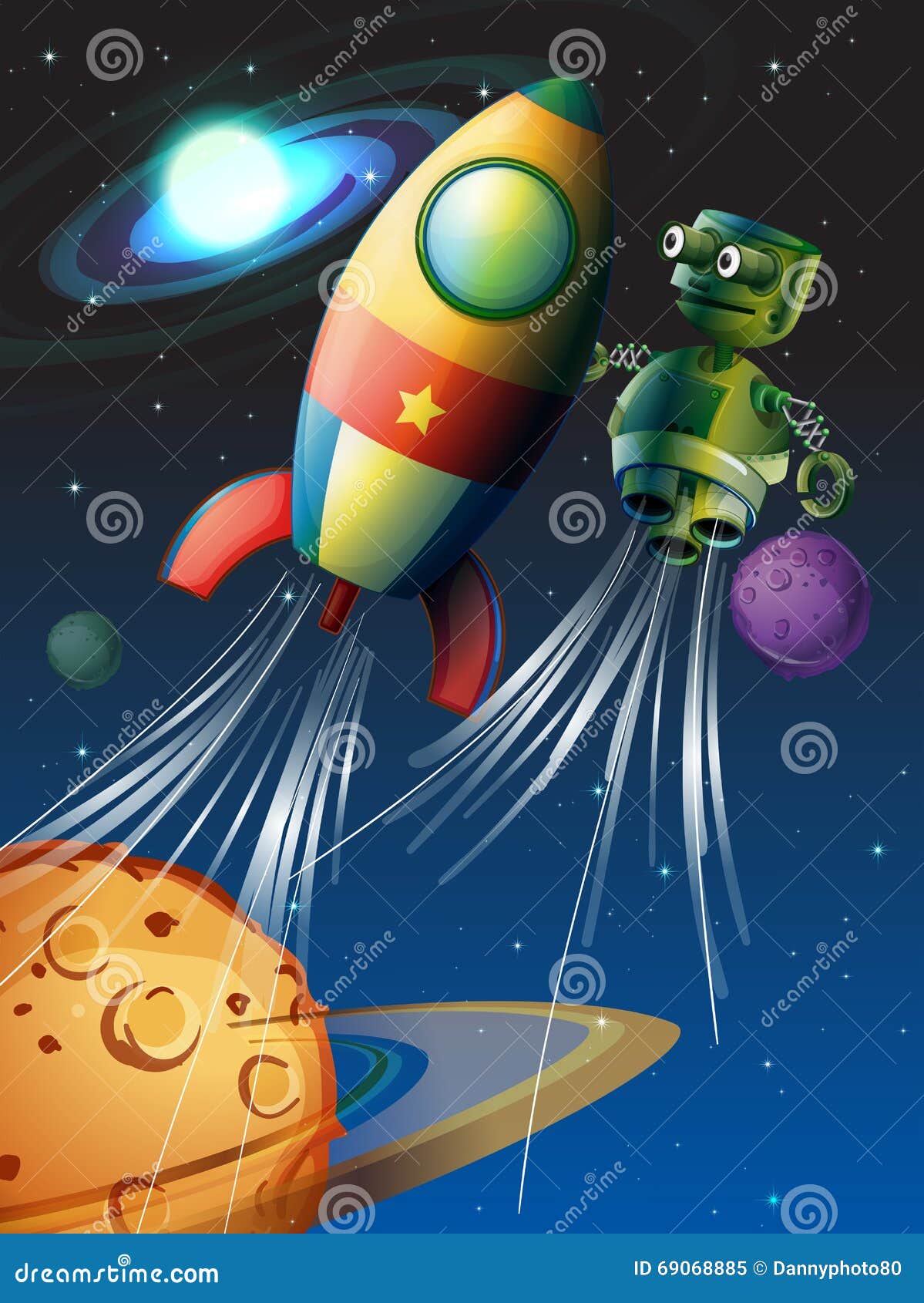 Cow Flying Into Space Carried By Alien Ufo, Doodle Icon Image Kawaii ...