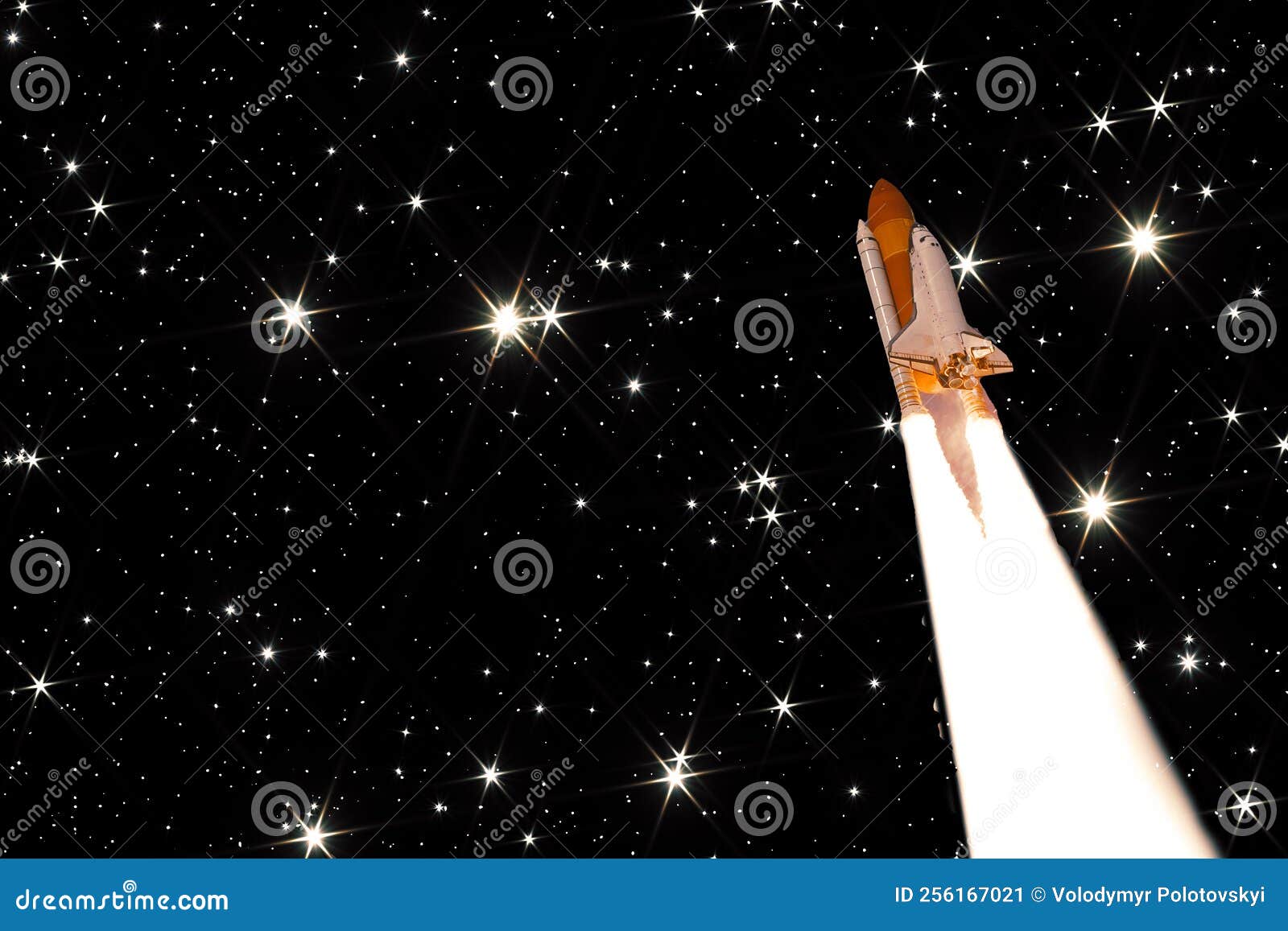 Rocket is Rushing To the Deep Space. the Elements of this Image ...