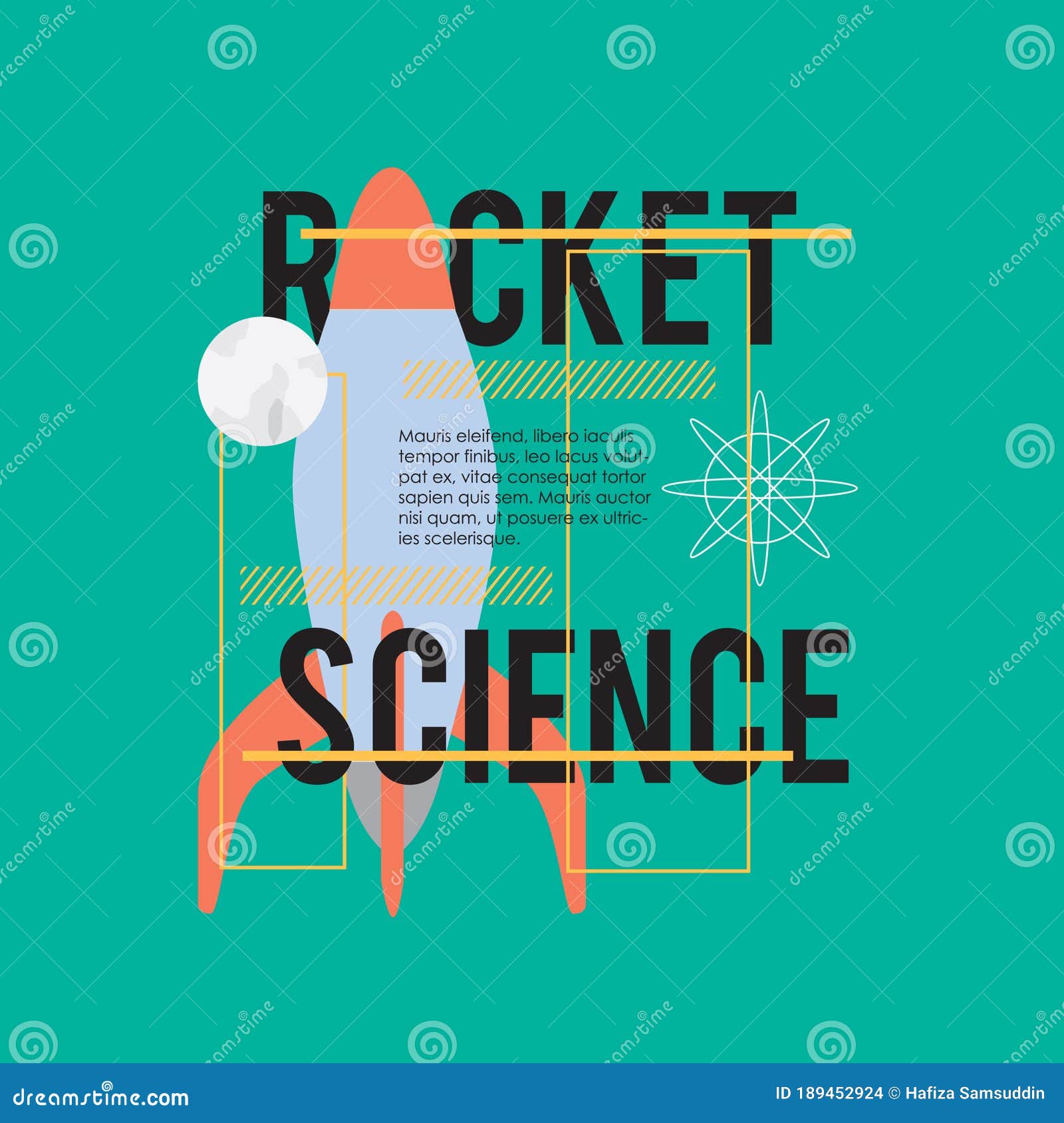 Rocket Science Quote. Vector Illustration Decorative Design Stock ...